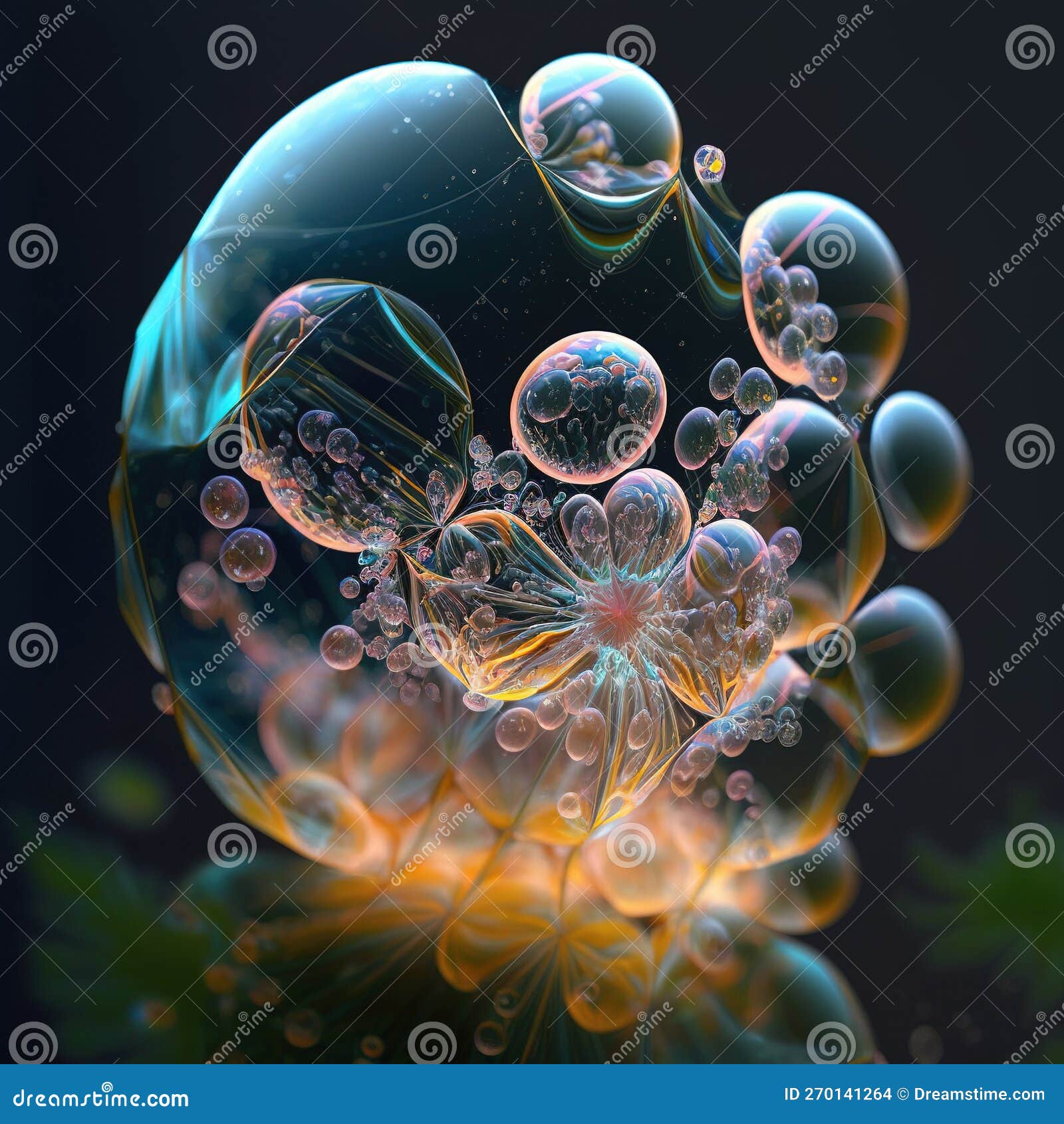 Fractal Forms Translucent Membranes Stock Illustration - Illustration ...