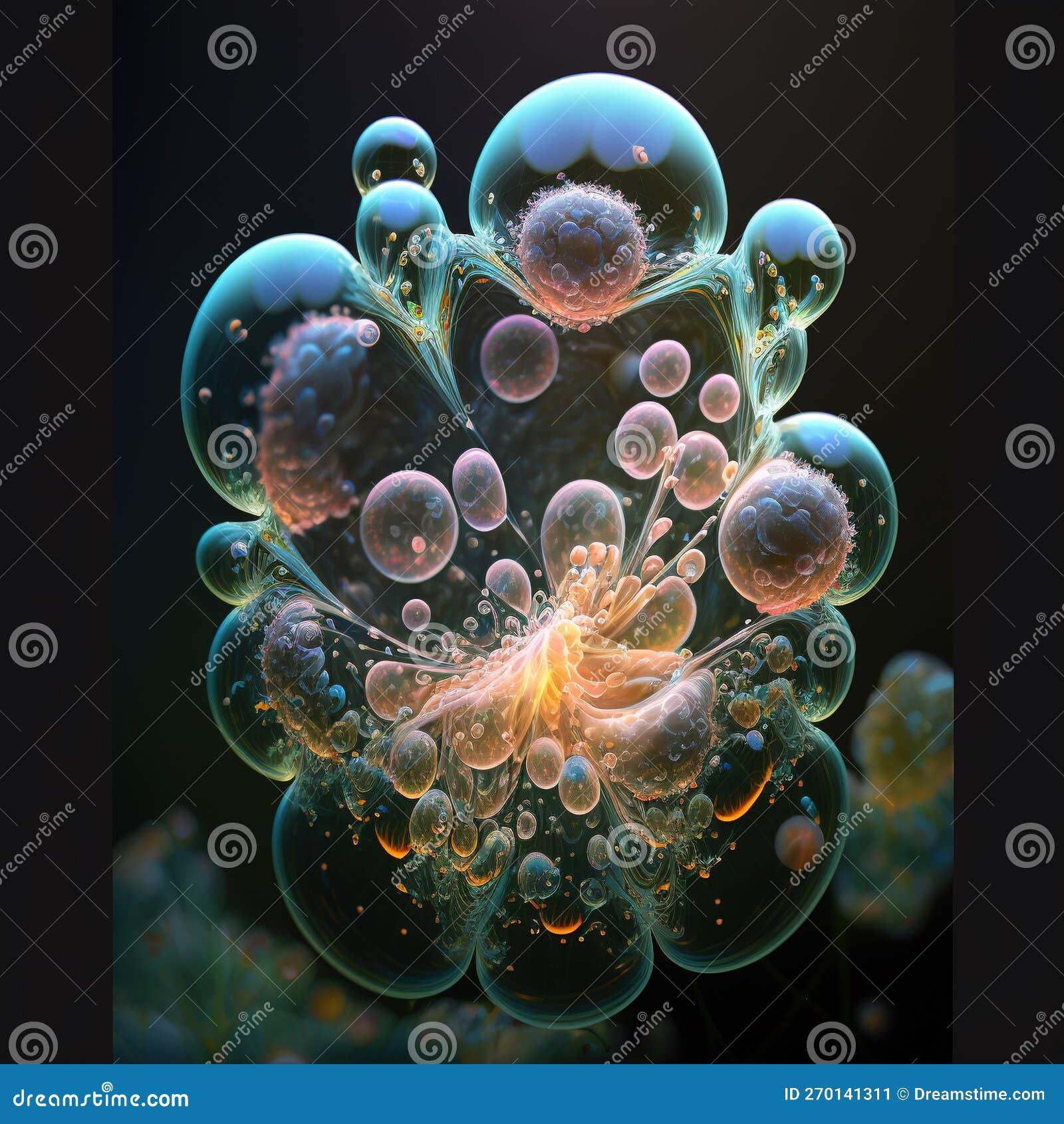 Fractal Forms Translucent Membranes Stock Illustration - Illustration ...