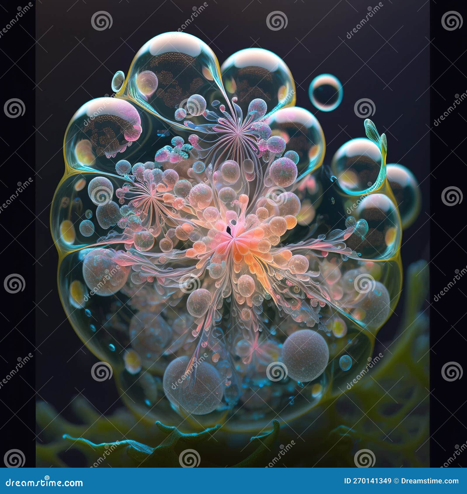 Fractal Forms Translucent Membranes Stock Illustration - Illustration ...