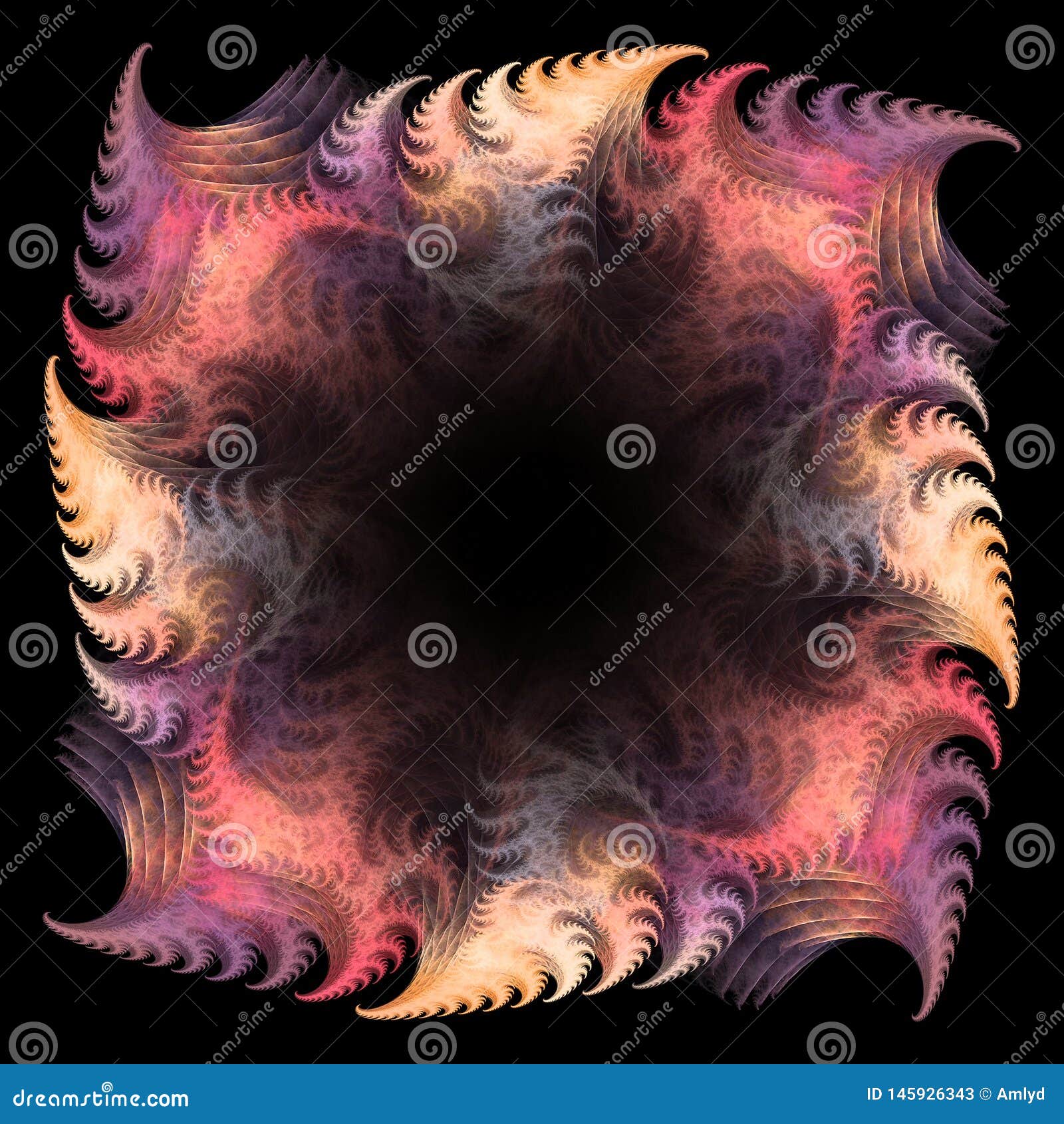 Fractal frame two stock illustration. Illustration of color - 145926343