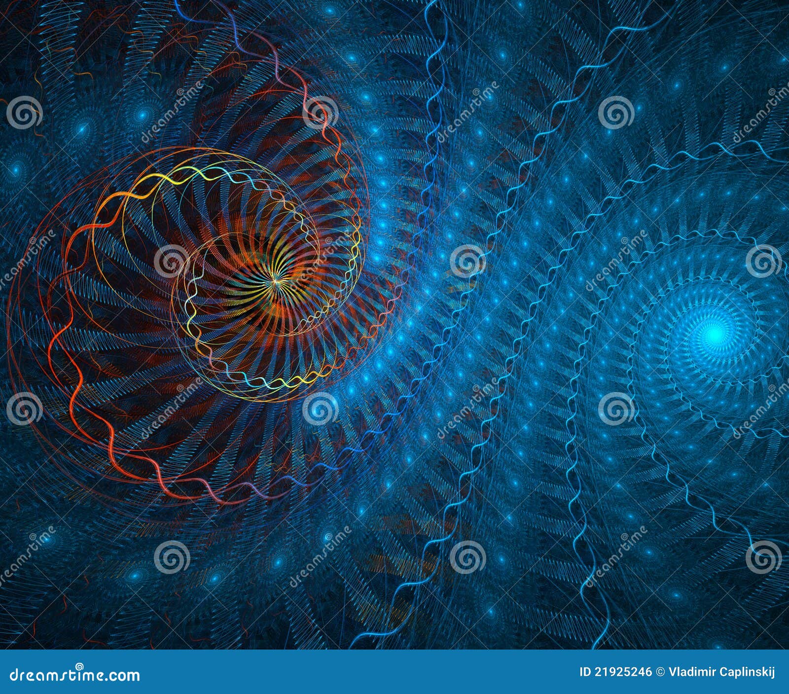 Fractal galactic stock illustration. Illustration of backdrop - 21925246