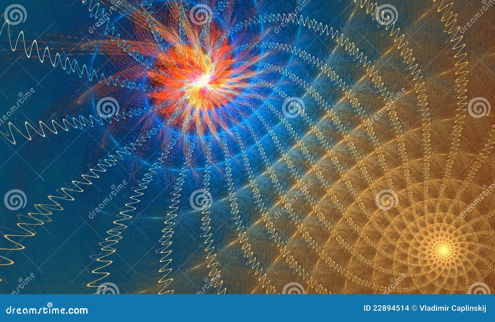 Fractal galactic stock illustration. Illustration of futuristic - 22894514