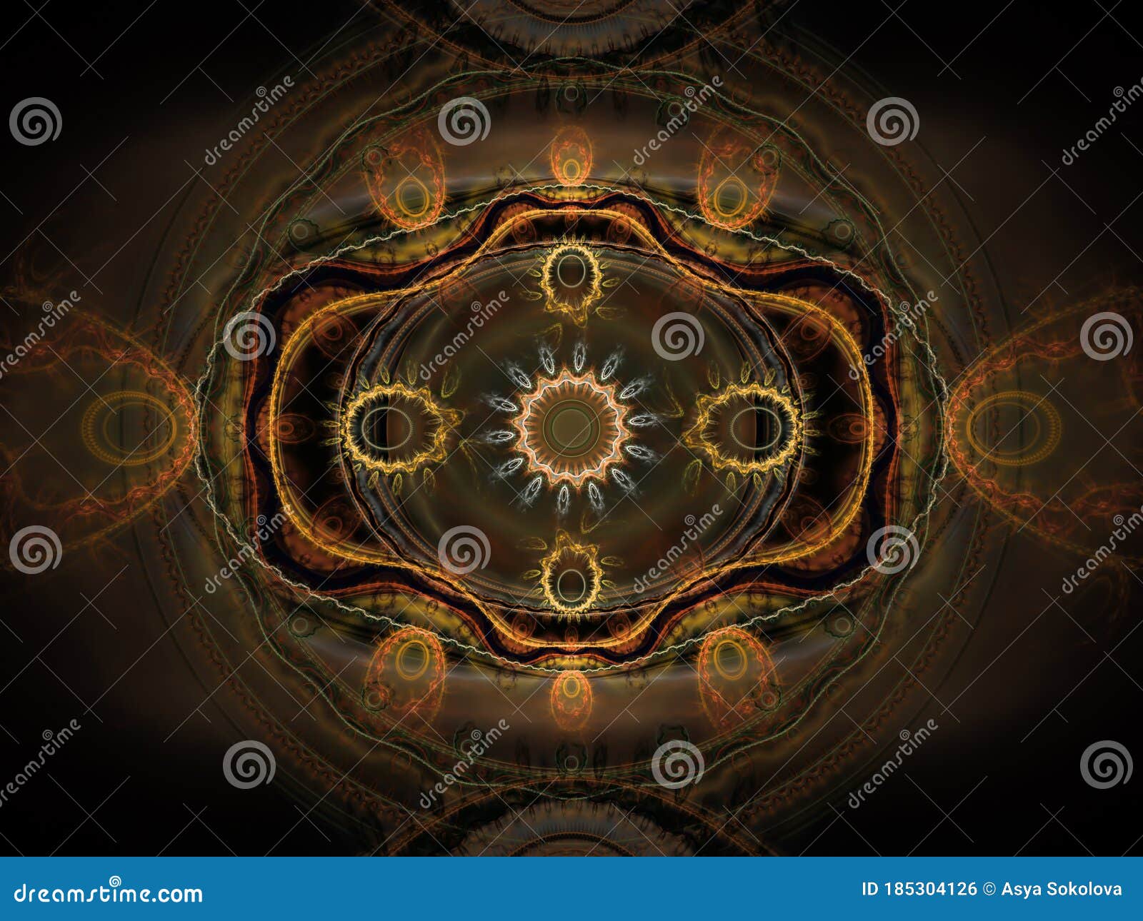 Fractal Geometry Pattern Stock Illustration Illustration Of Detailed