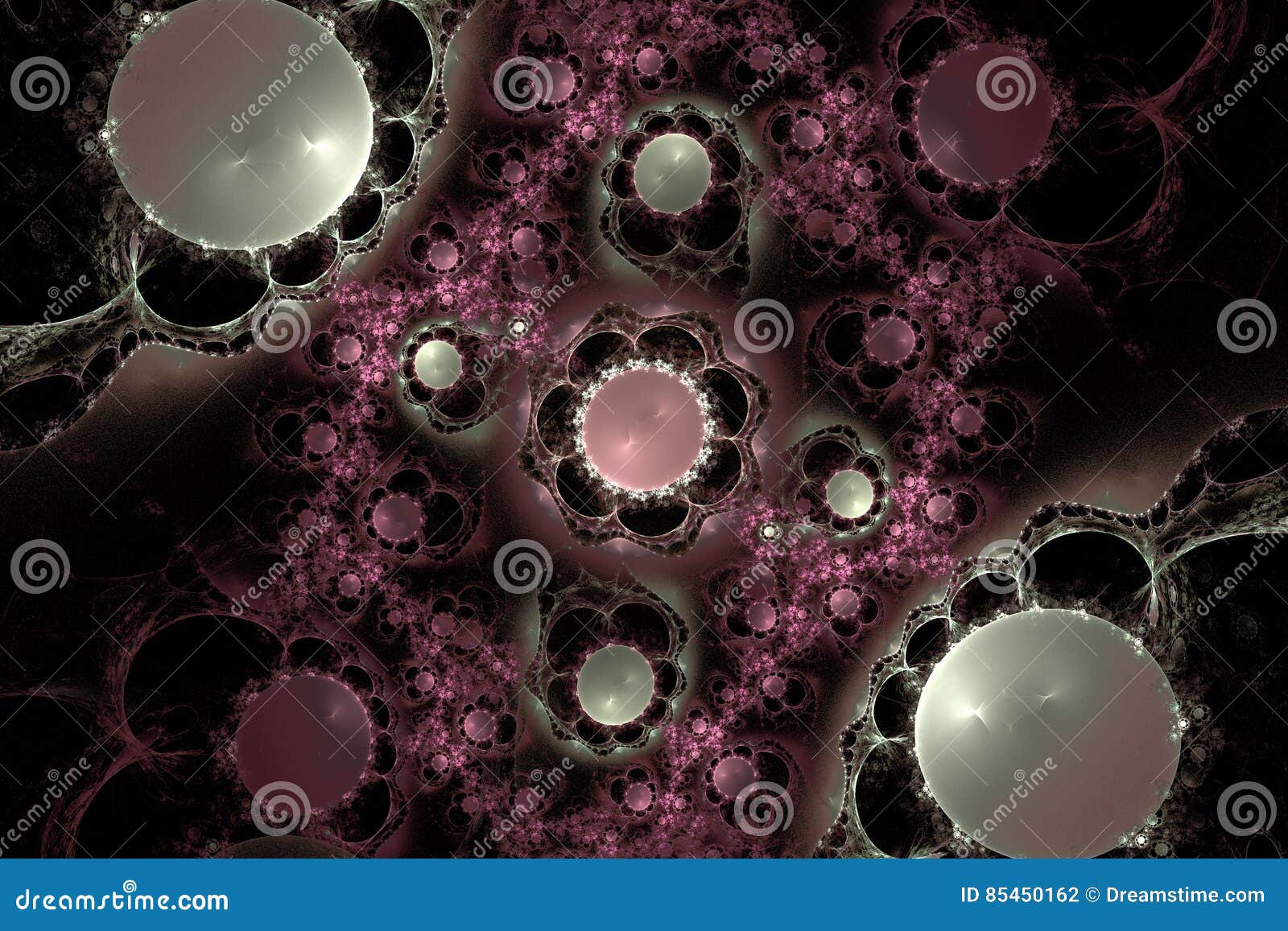 Fractal and Gray Pattern Sphere Stock Illustration - Illustration of ...