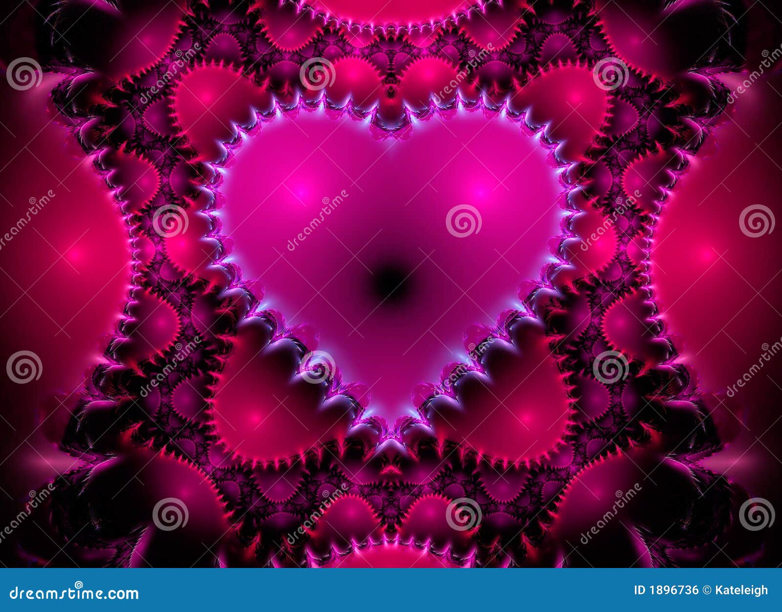 Fractal Heart stock illustration. Illustration of computer - 1896736