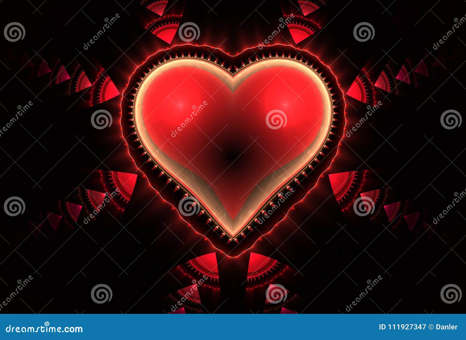 Fractal heart fantasy stock illustration. Illustration of backdrop ...