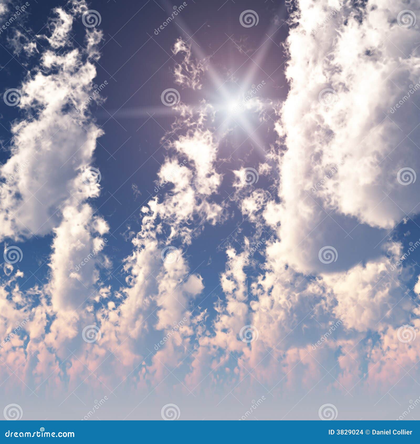 Fractal High Cumulus Clouds Picture. Image: 3829024