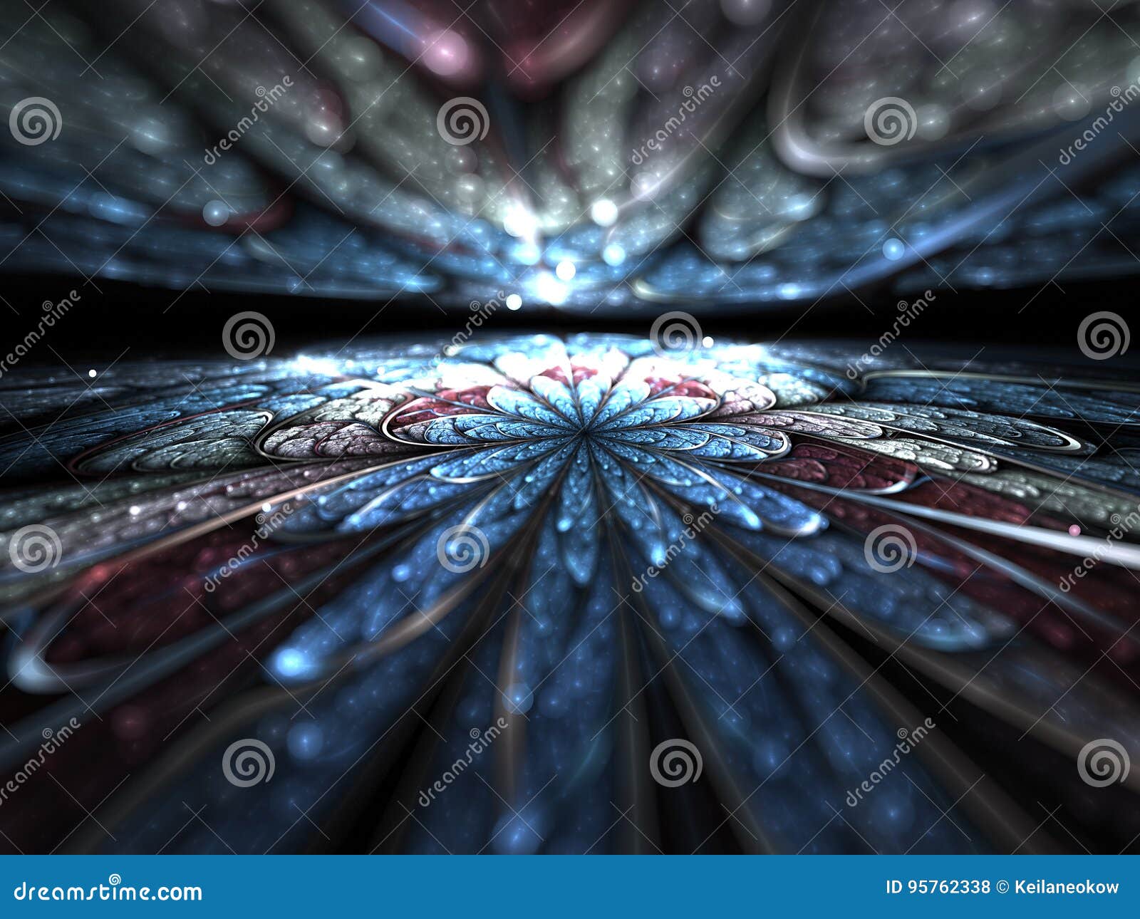 Fractal Horizon or Water Scape Stock Illustration - Illustration of ...