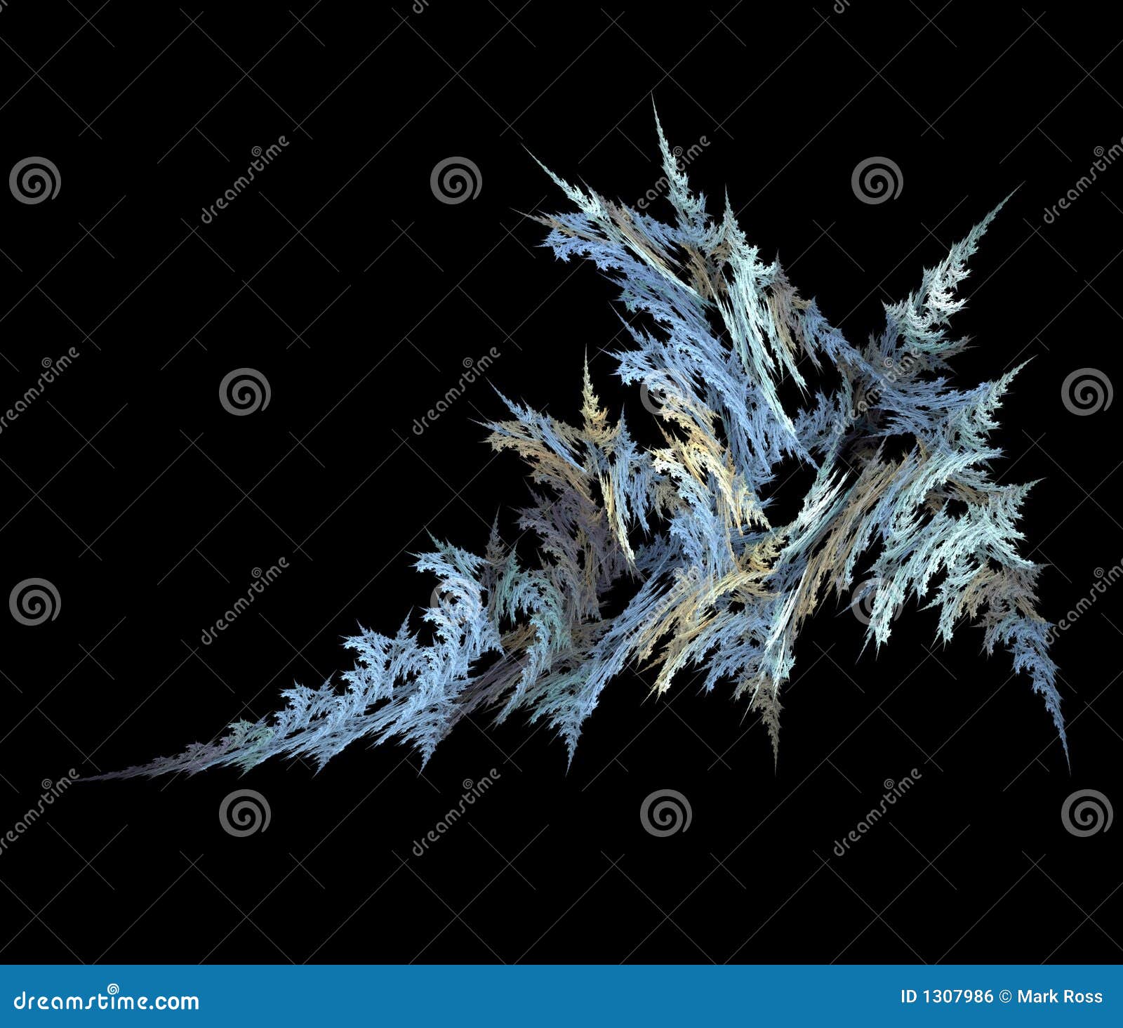Fractal Ice Crystal stock illustration. Illustration of pine - 1307986