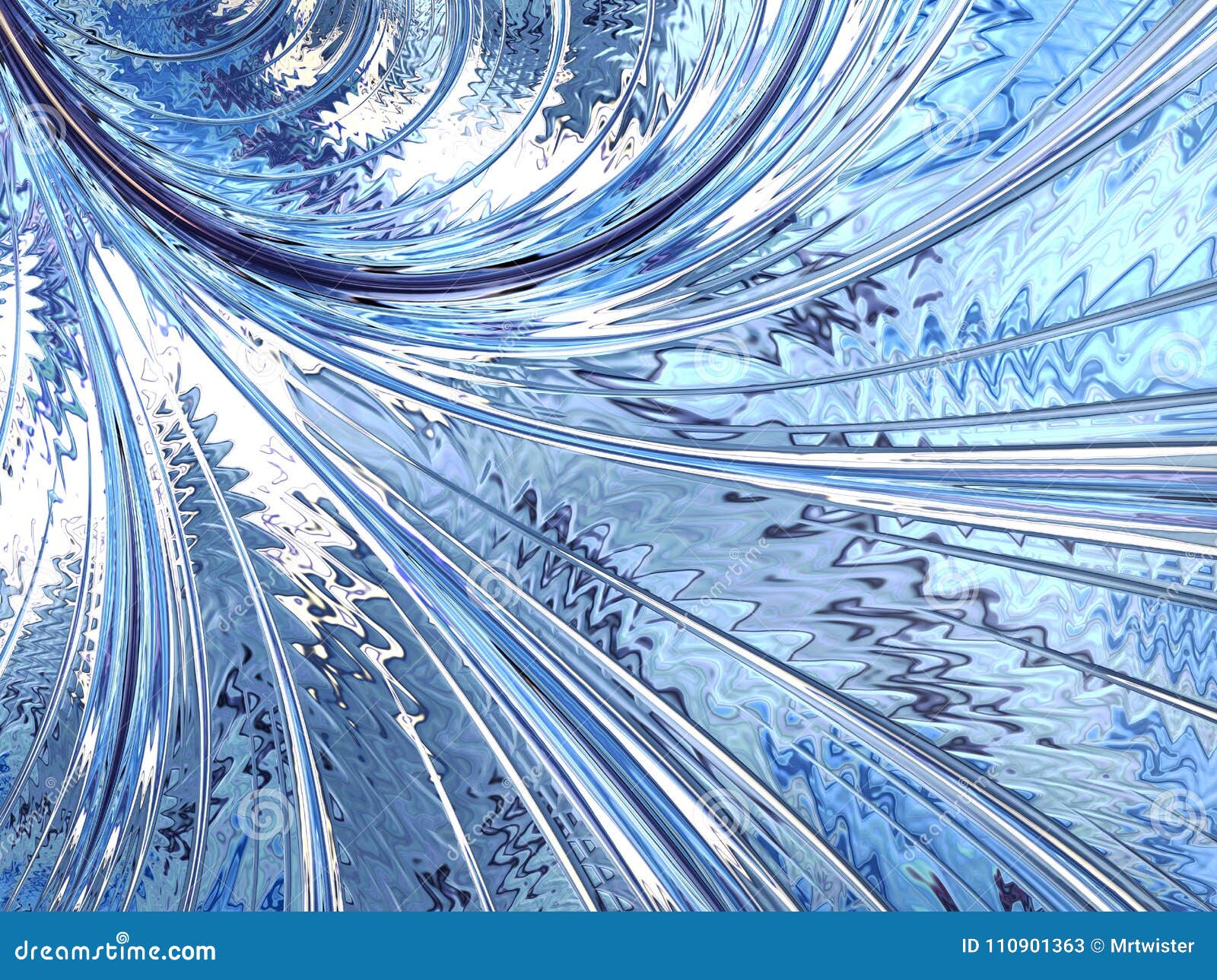 Fractal Icy Patterns with Spiral Effect Stock Illustration ...