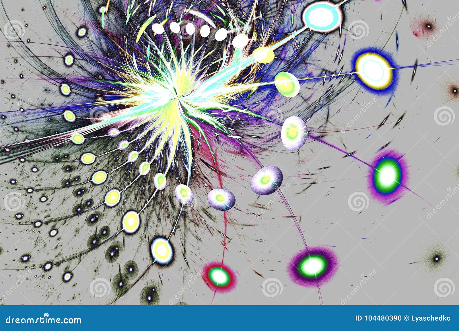 Fractal Image with a Fancy Pattern. Stock Illustration - Illustration ...
