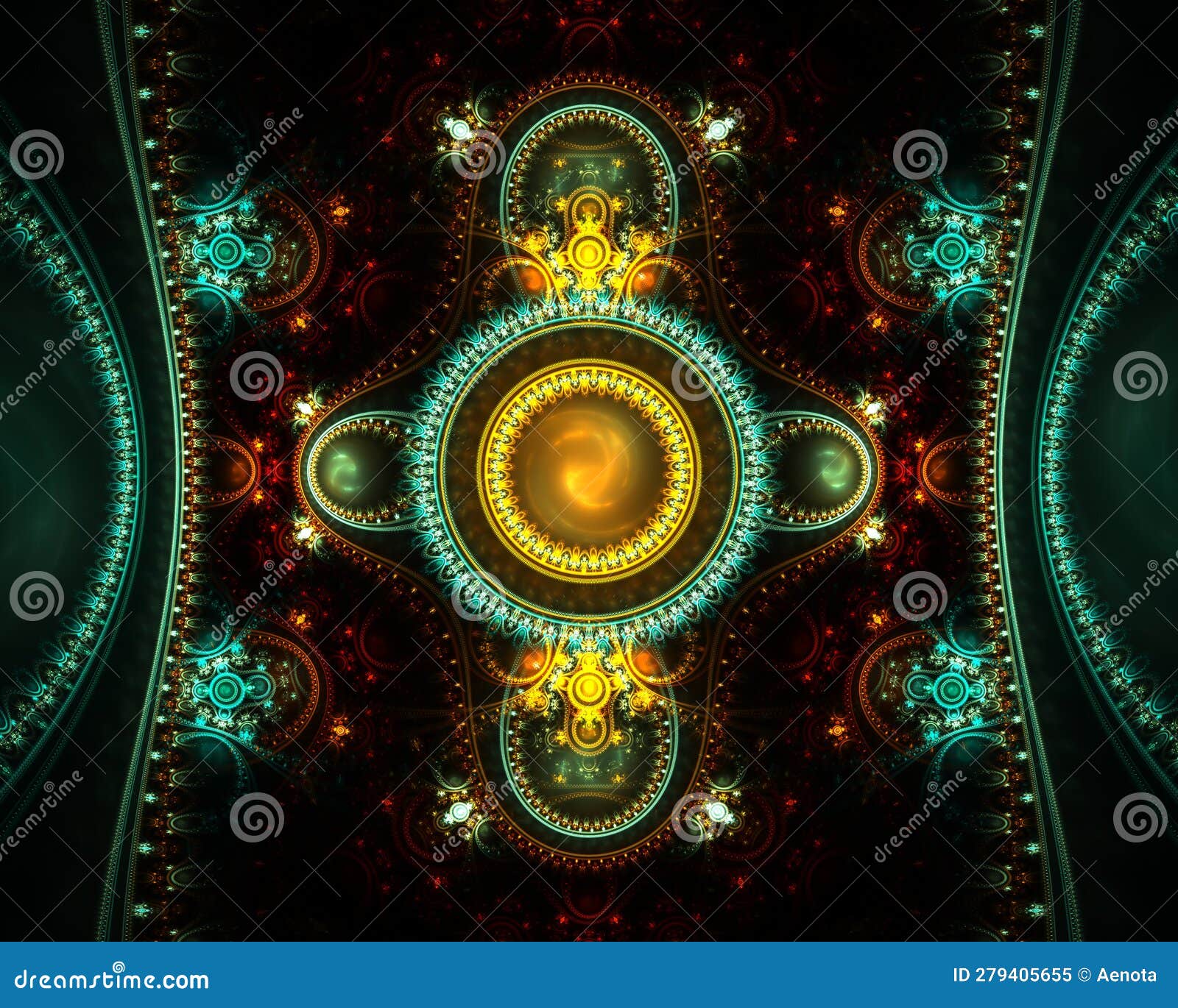 Fractal Julian Steampunk Jewelry Background Fractal Art Stock