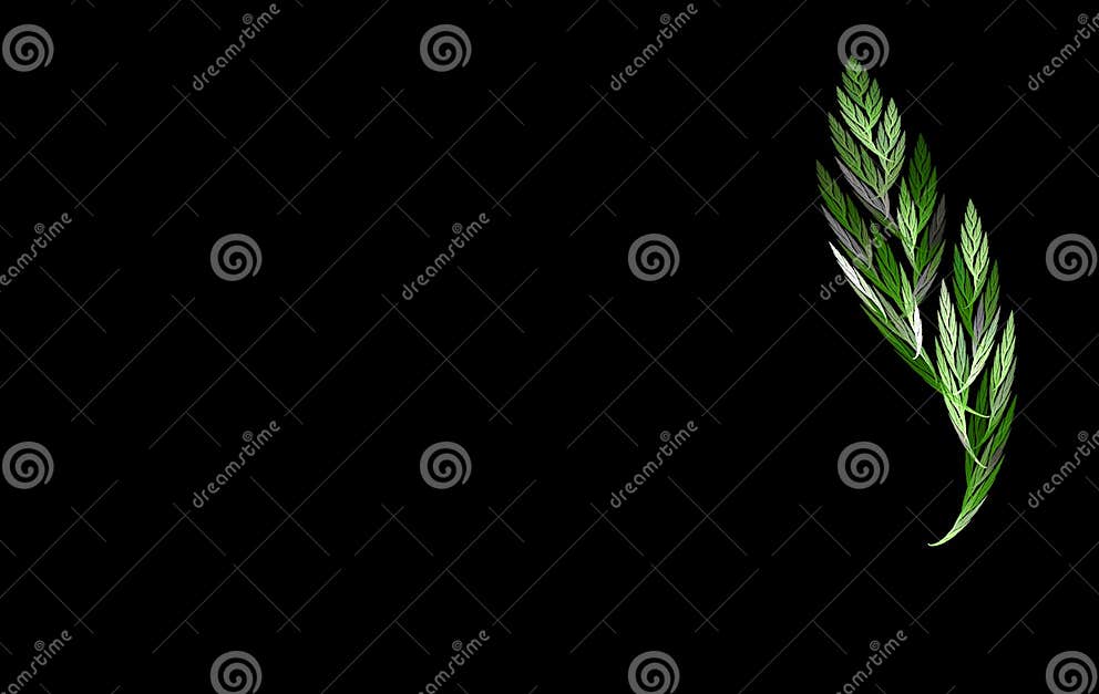 A fractal leaf and feather stock illustration. Illustration of feaher ...