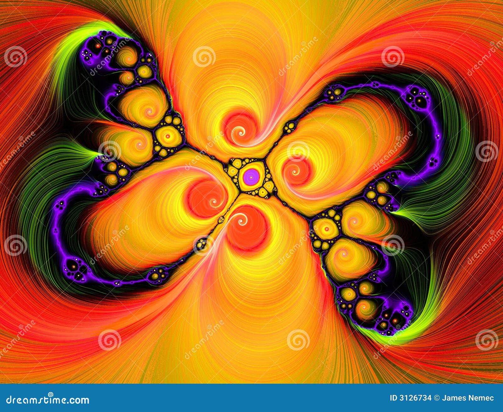 Fractal light show stock illustration. Illustration of galaxy - 3126734