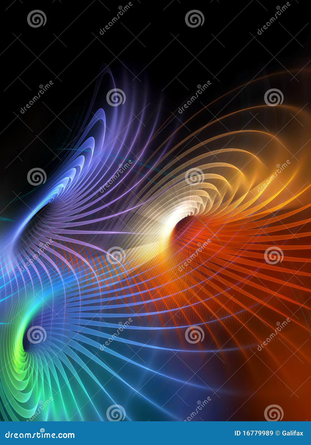 Fractal light show frame stock illustration. Illustration of cyclonic ...
