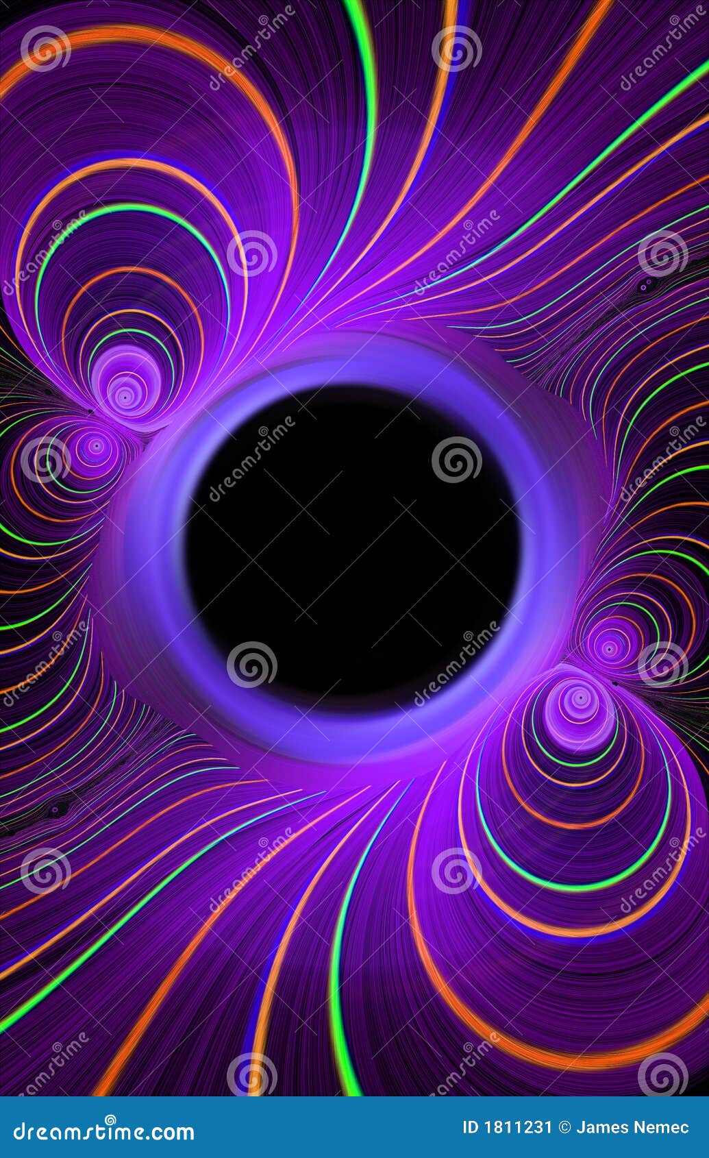 Fractal light show frame stock illustration. Illustration of infinity ...