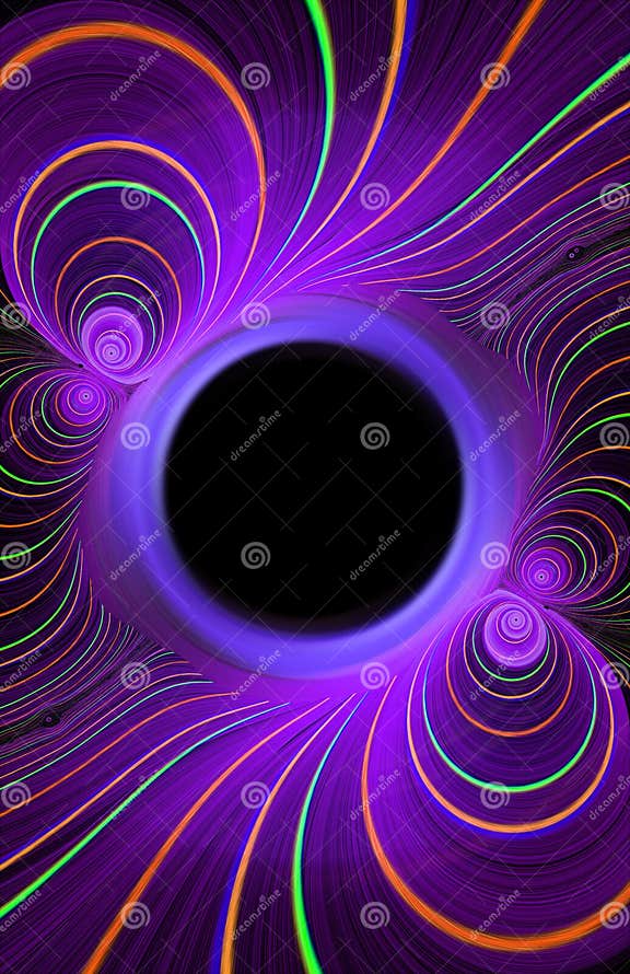 Fractal light show frame stock illustration. Illustration of infinity ...