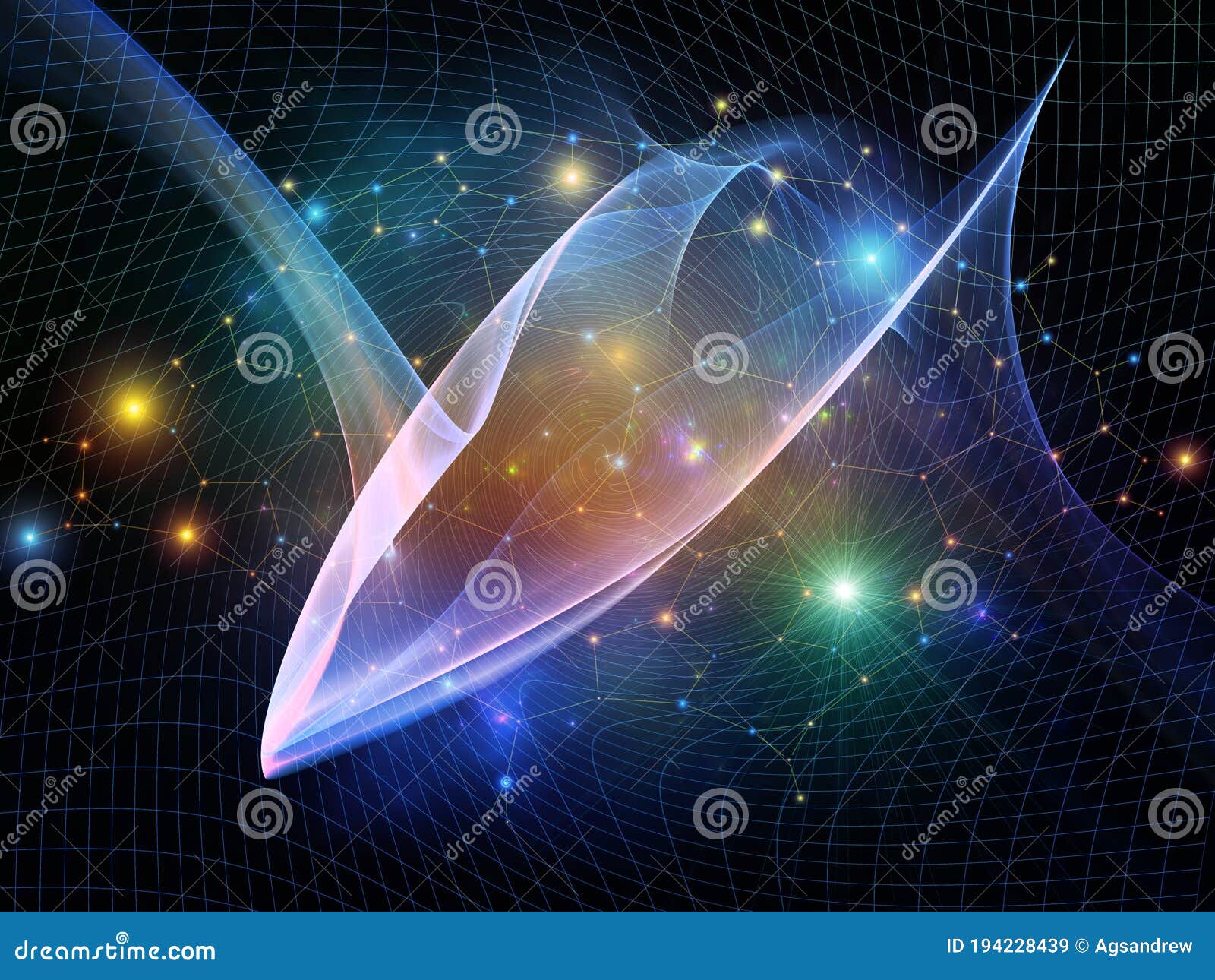 Fractal Lights stock illustration. Illustration of technology - 194228439