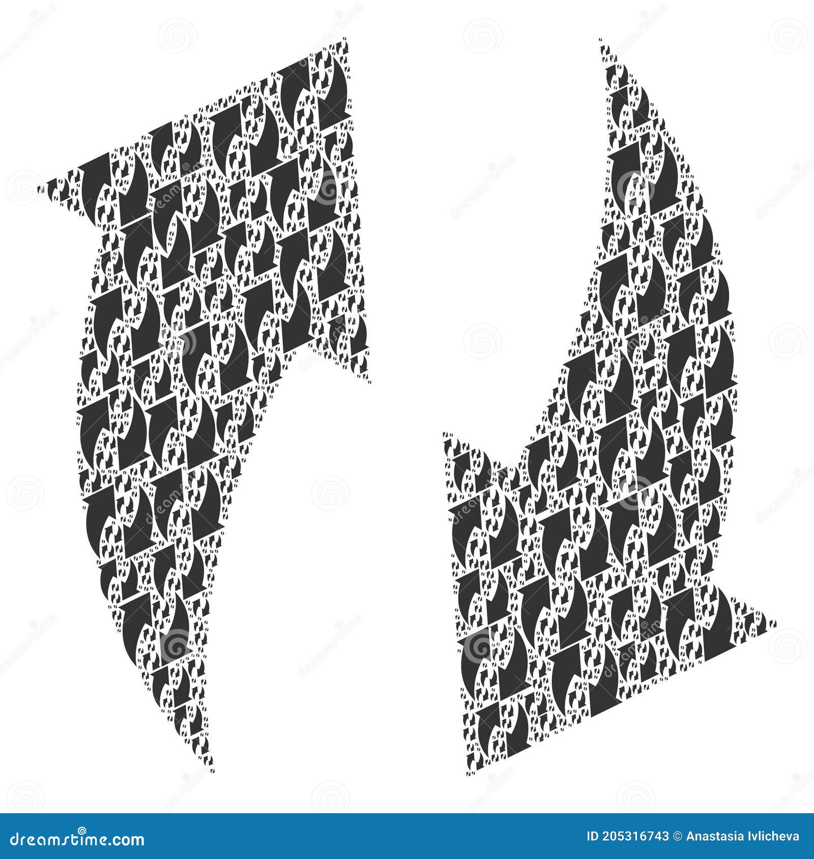 Refresh Recursion Composition of Itself Icons Stock Vector ...