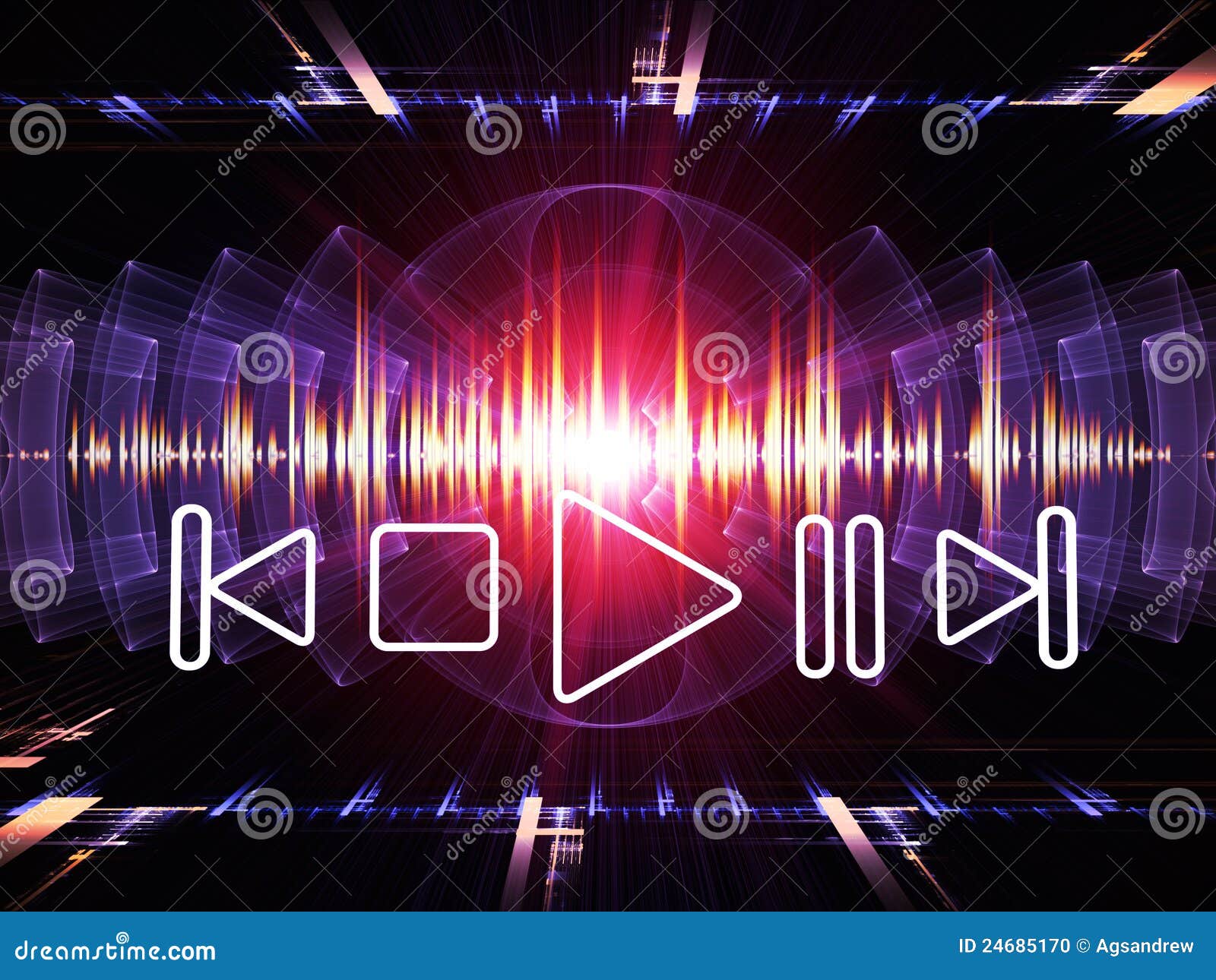 Fractal music stock illustration. Illustration of graphic - 24685170