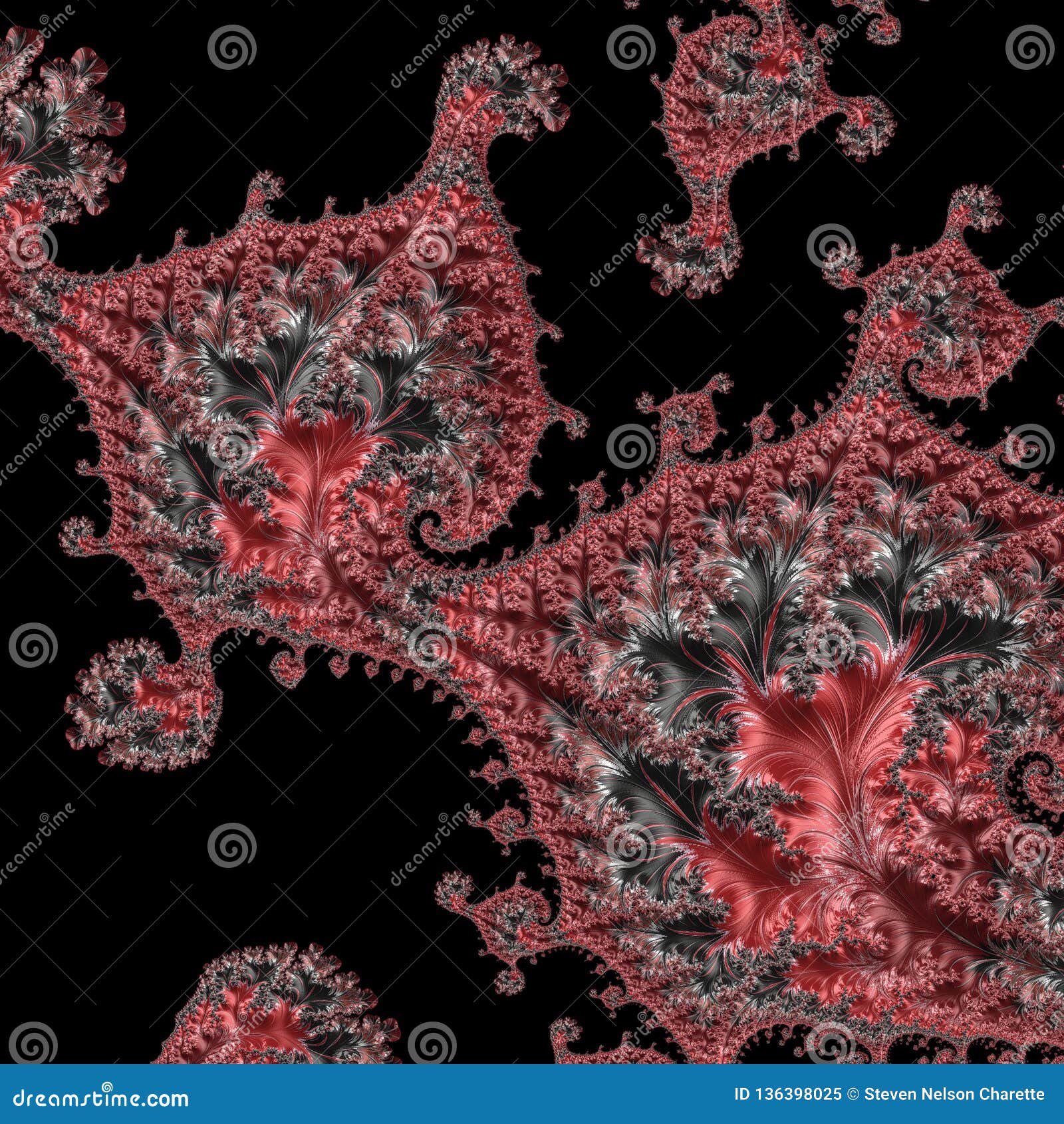 Abstract Computer Generated Fractal Design Stock Illustration ...
