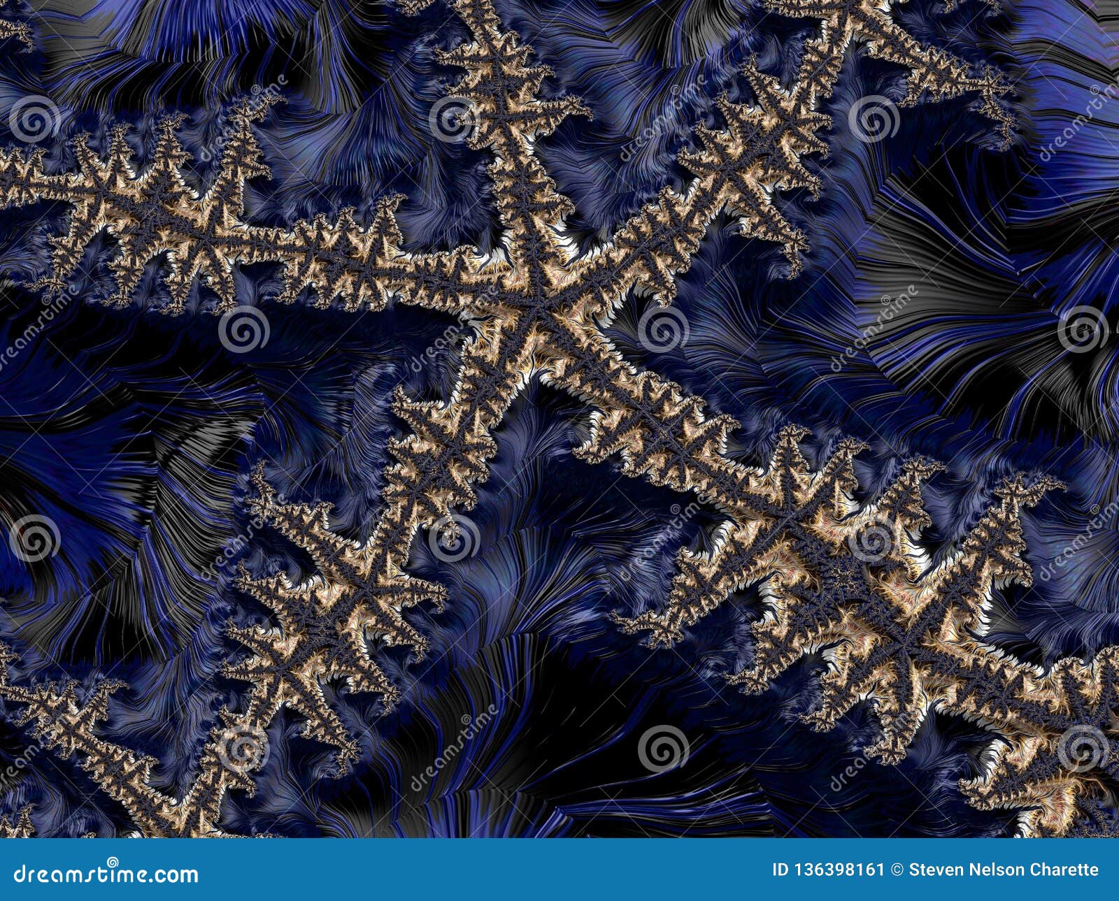 Abstract Computer Generated Fractal Design Stock Illustration ...