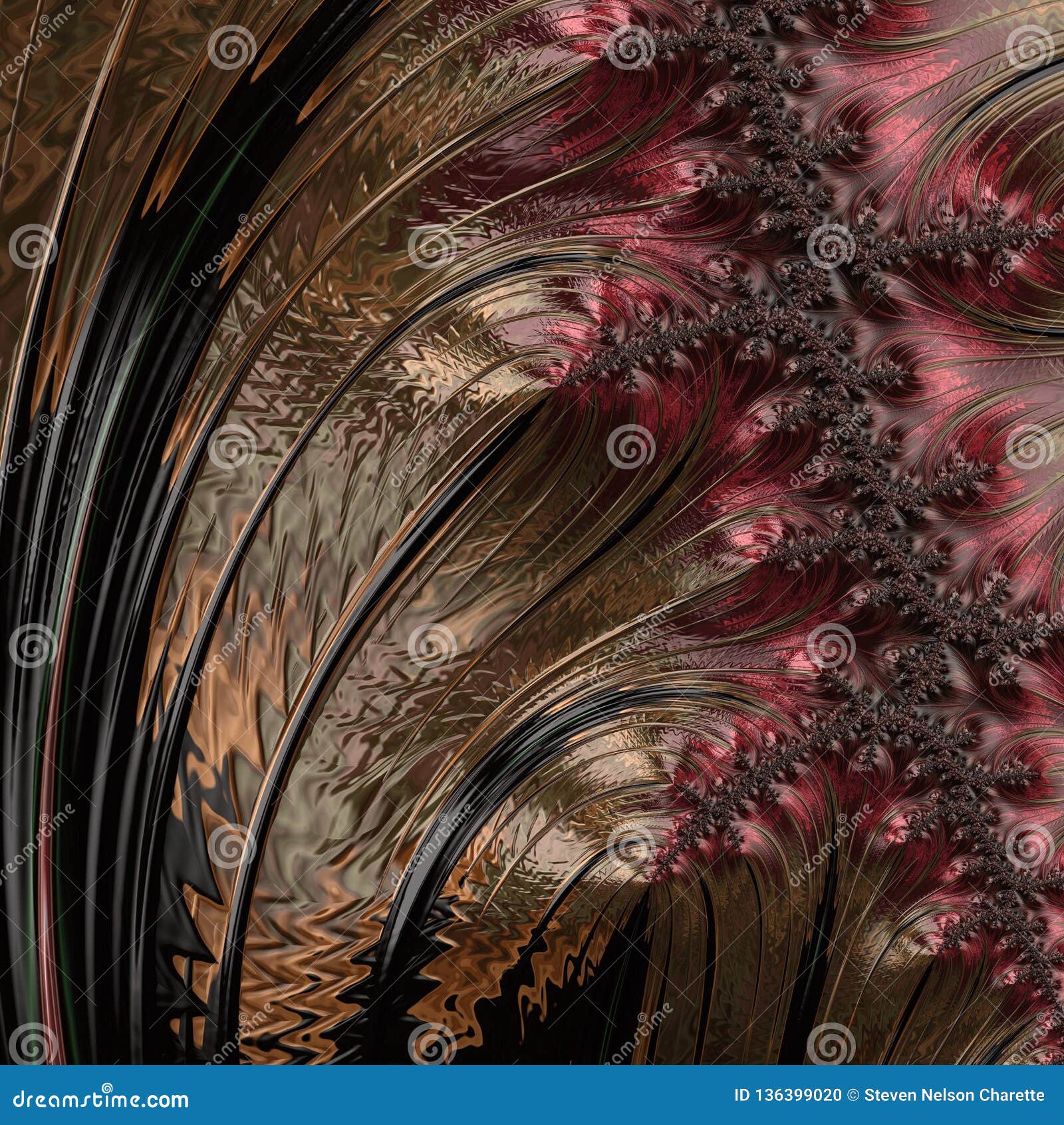 Abstract Computer Generated Fractal Design Stock Illustration ...