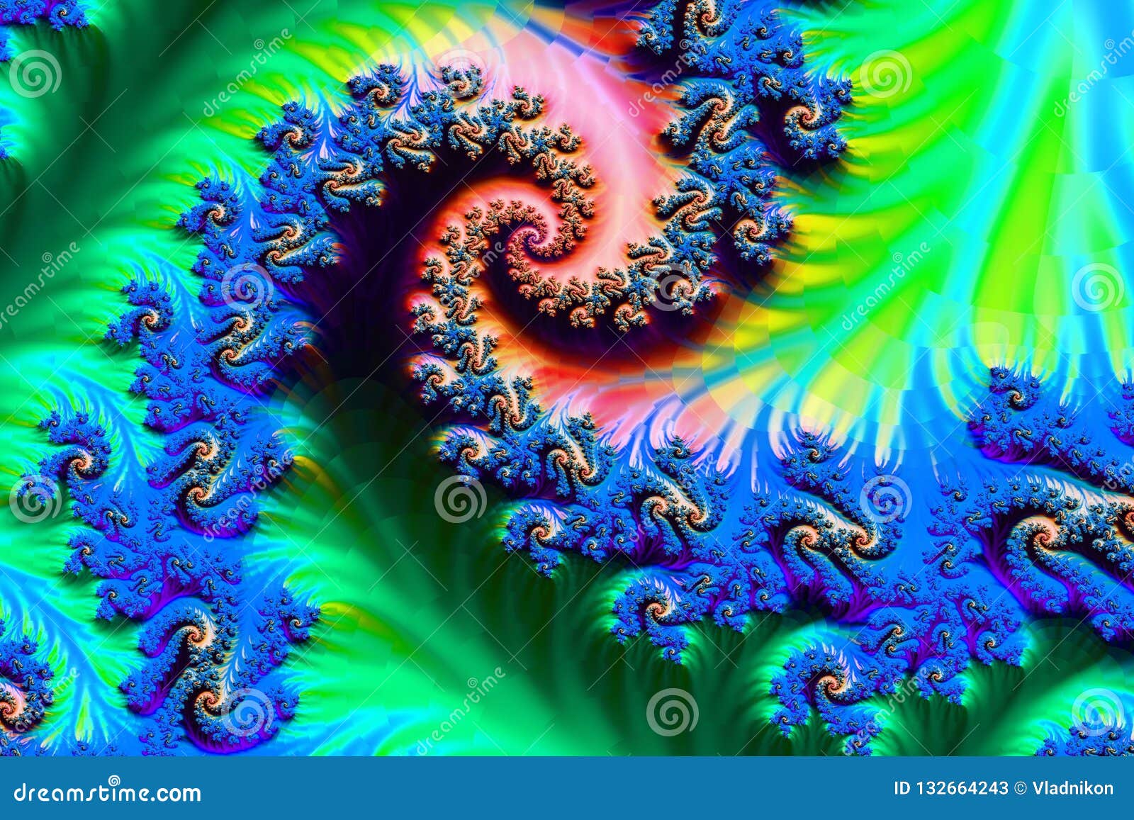 Fractal is Never-ending Pattern Stock Illustration - Illustration of ...