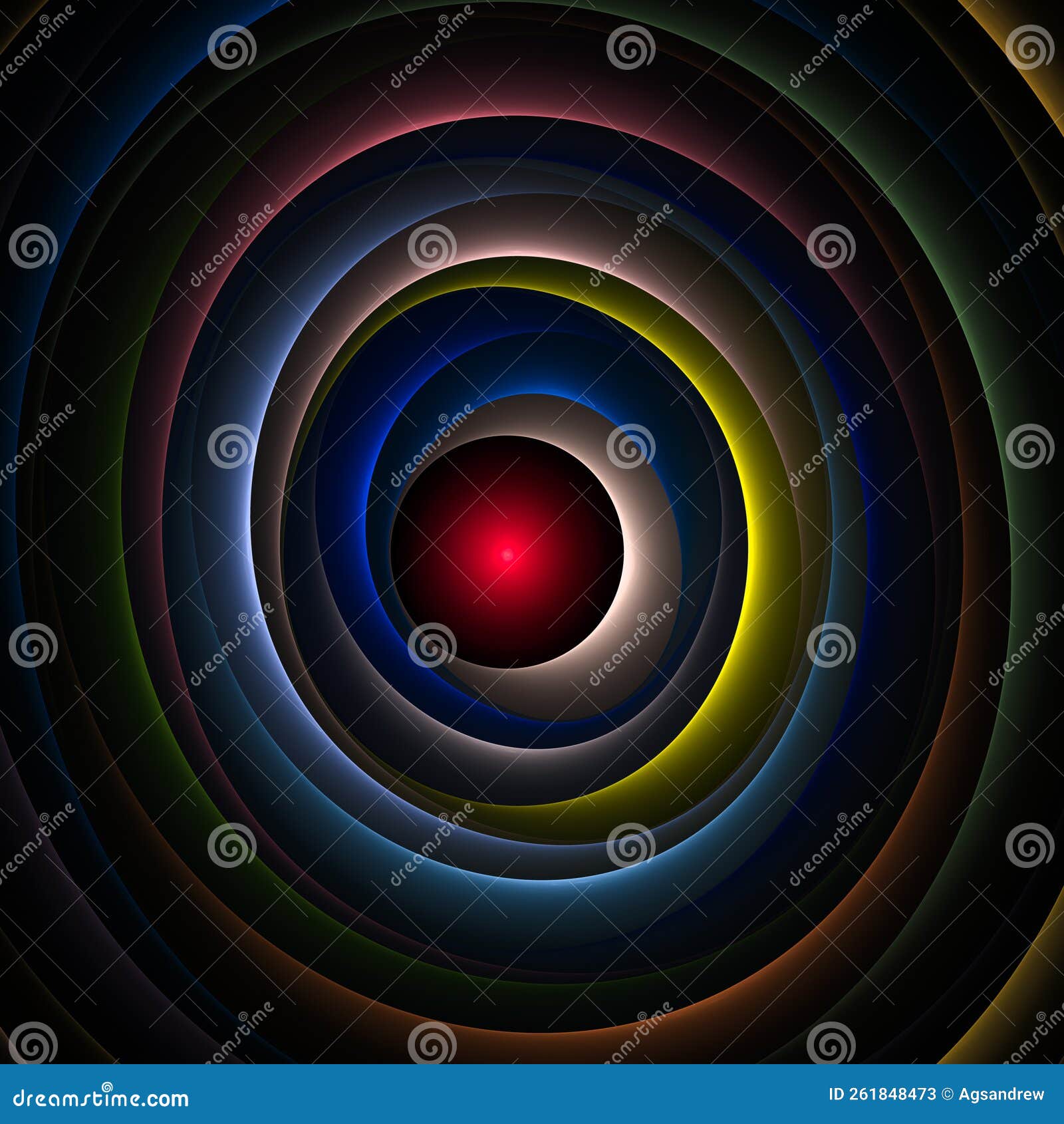 Fractal Orbits stock illustration. Illustration of round - 261848473