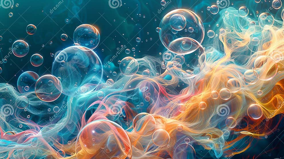 A Fractal Pattern of Interconnected Bubbles Symbolizing the Interwoven ...