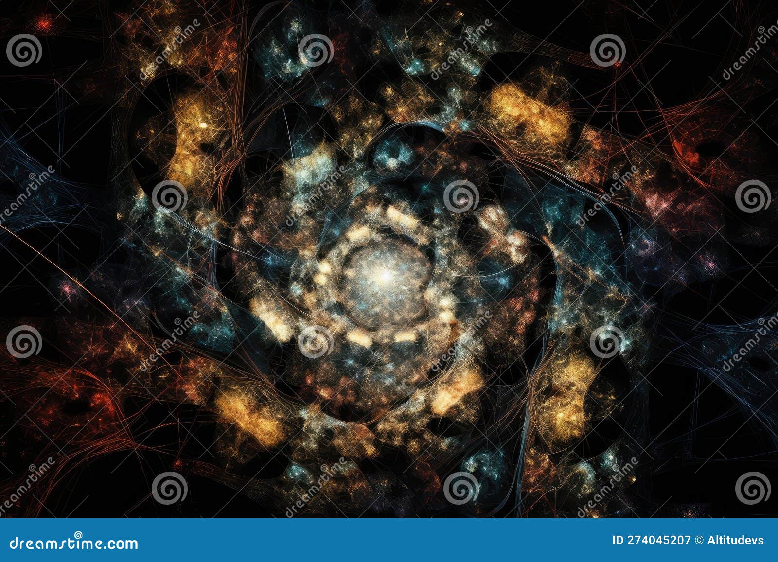 Fractal Pattern Overlaid on a Starry Night Sky Stock Image - Image of ...