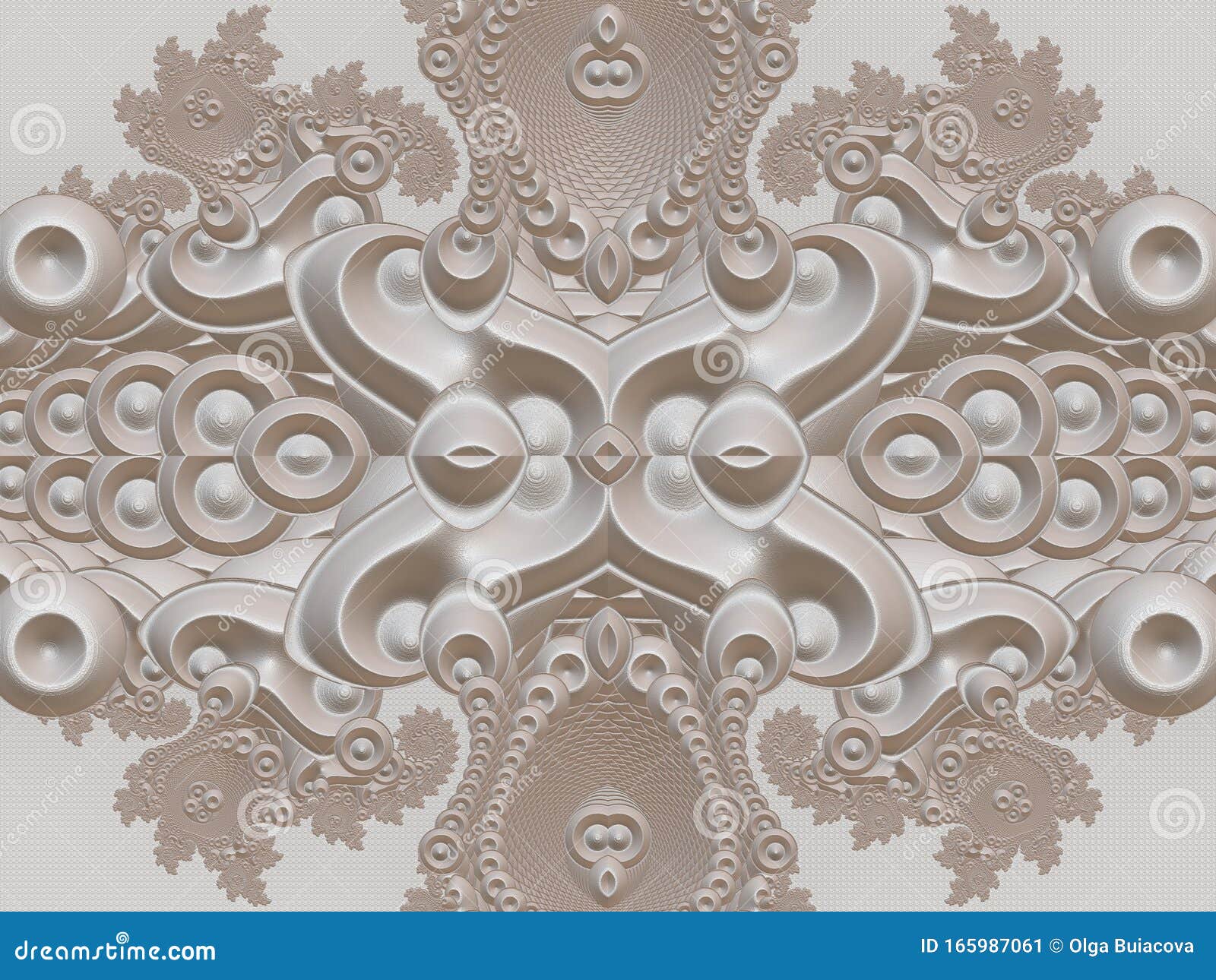 Fractal Pattern in the Style of Stucco Bas-relief on a Gray Stone Wall ...