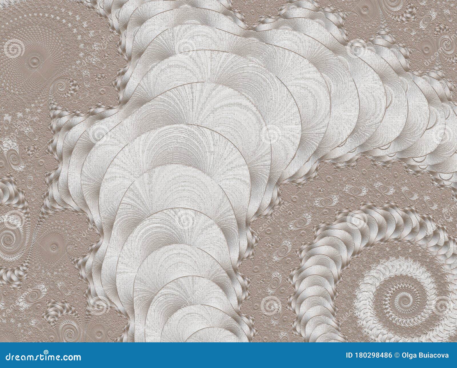 Fractal Pattern in the Style of Stucco Bas-relief on a Gray Stone Wall ...