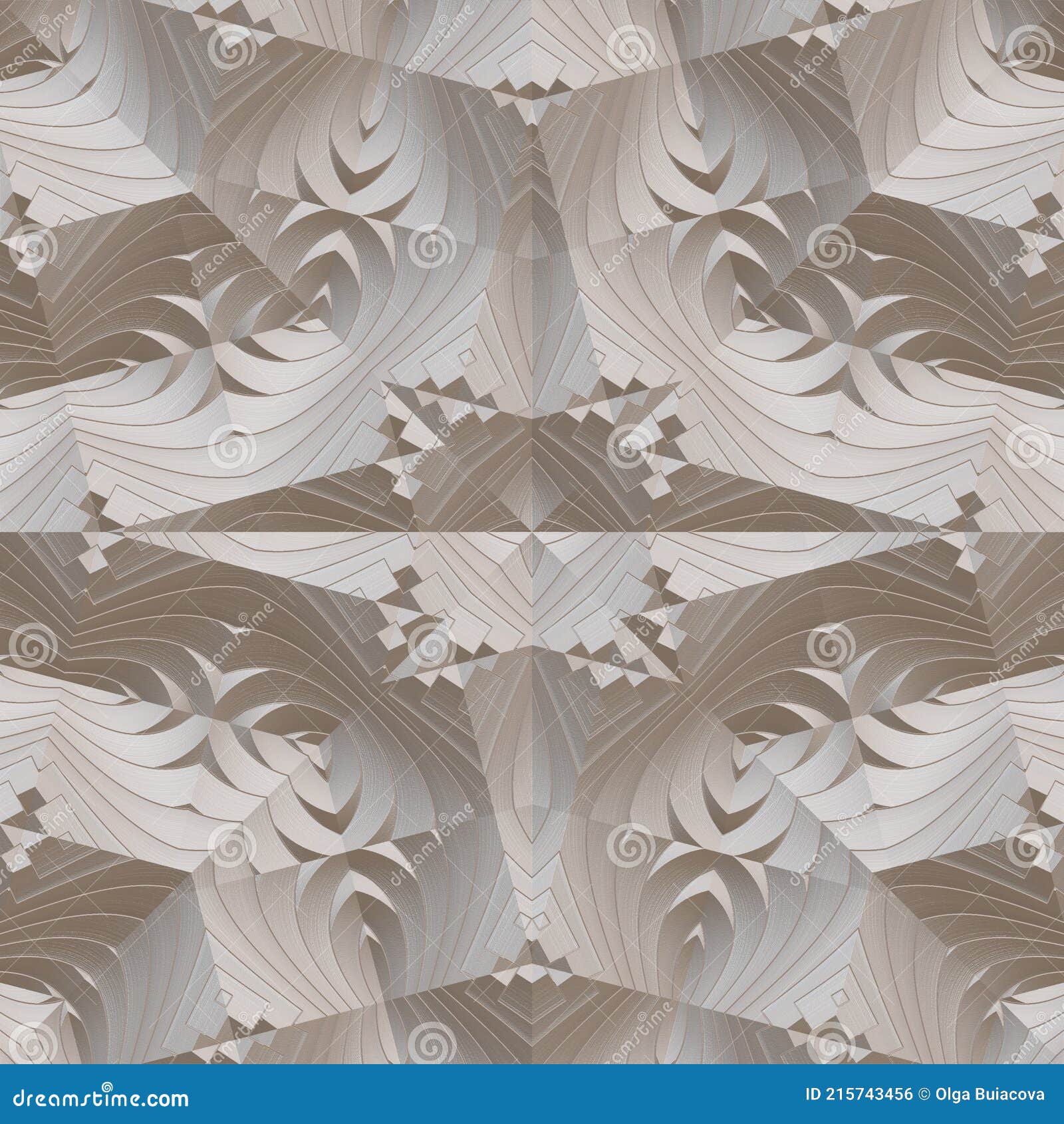 Fractal Pattern in the Style of Stucco Bas-relief on a Gray Stone Wall ...