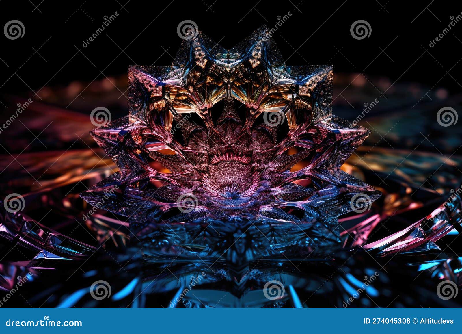 Fractal Pattern on the Surface of a Crystal, Reflecting Its Internal ...