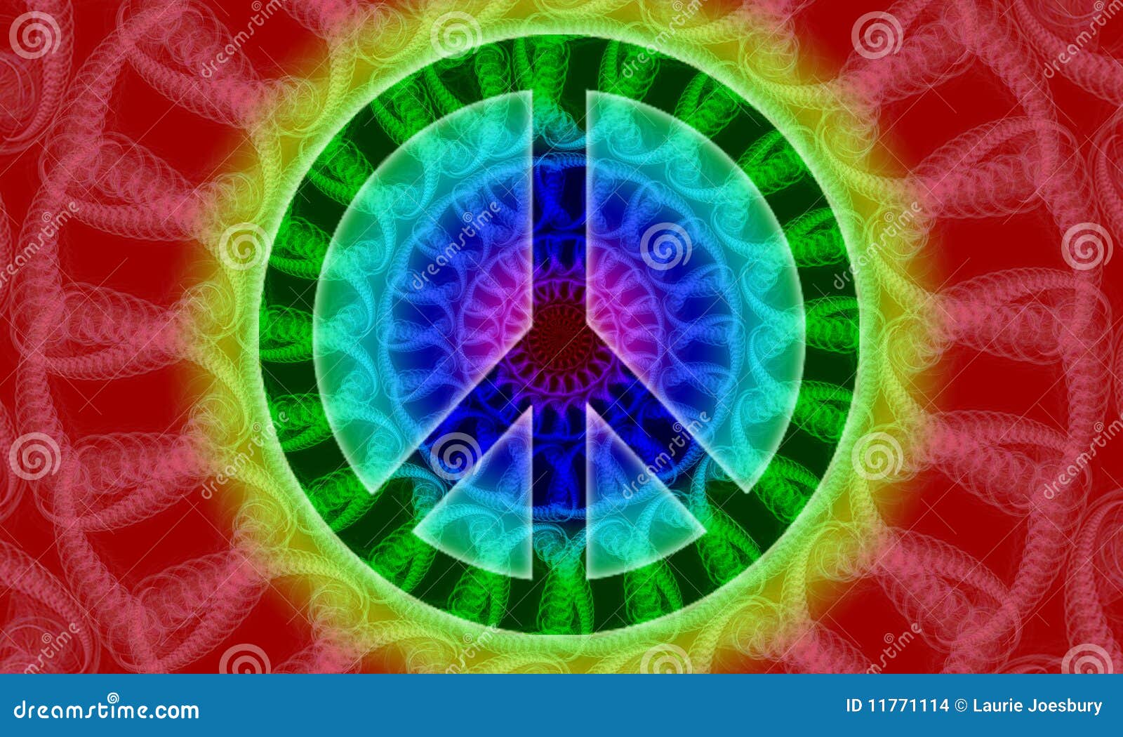 Fractal Peace Sign 2 stock illustration. Illustration of peace - 11771114