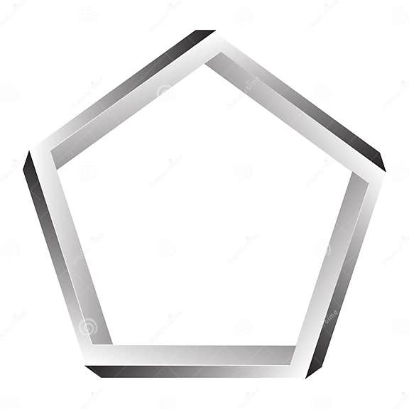 Fractal Penrose Pentagon - Impossible Optical Illusion Vector ...