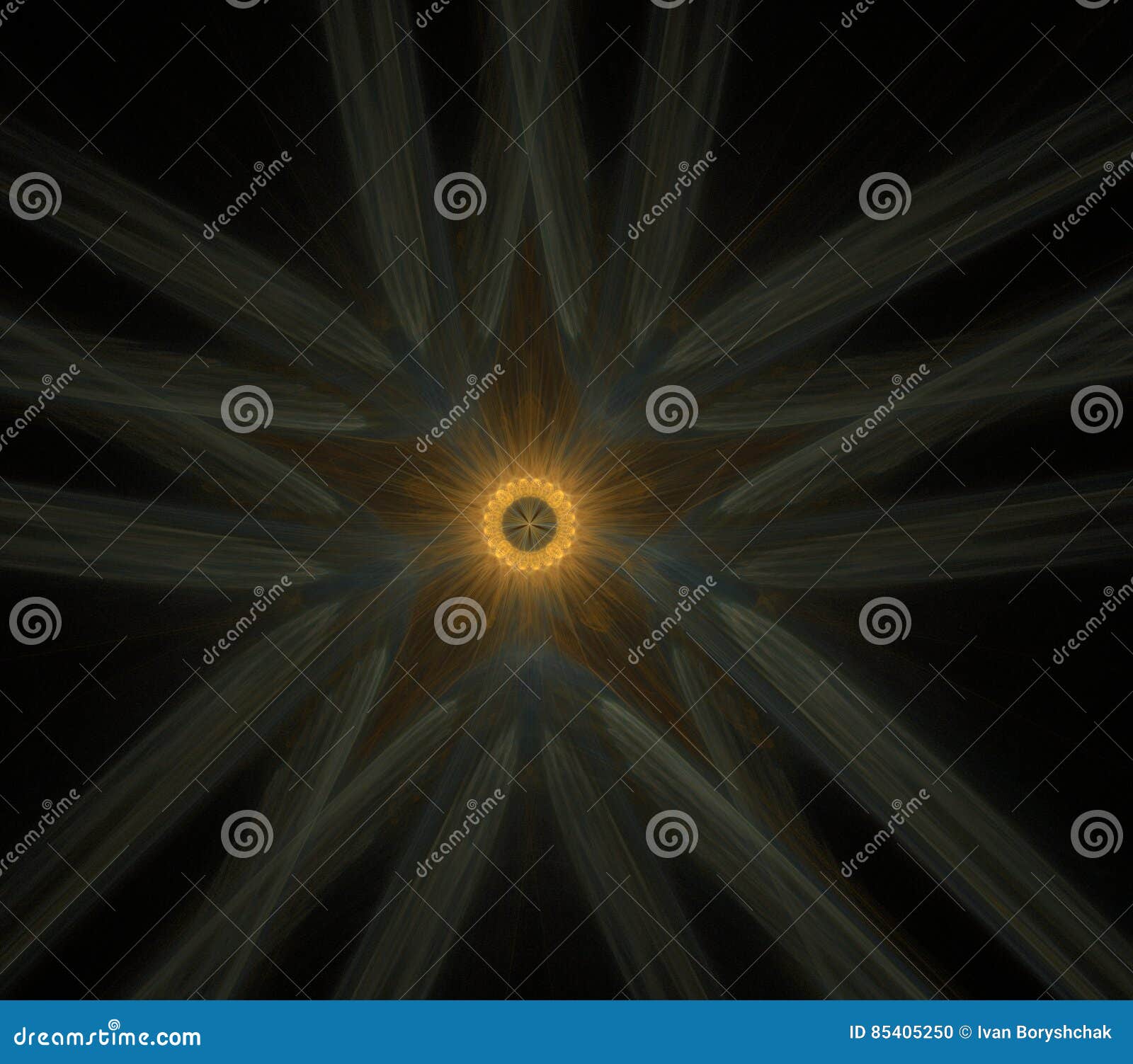 The Fractal Pentagonal Star Stock Illustration - Illustration of ...