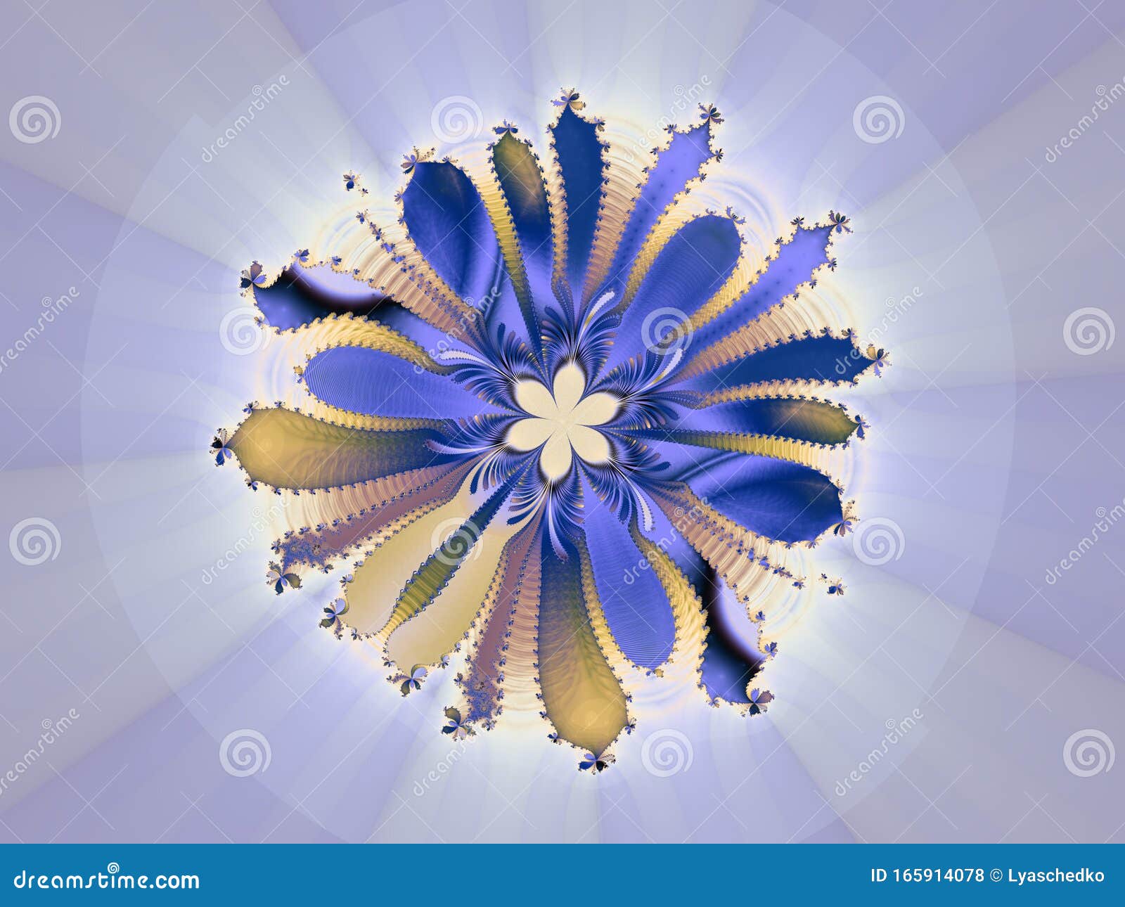 Fractal Picture: Beautiful Patterns in the Form of a Flower Stock ...