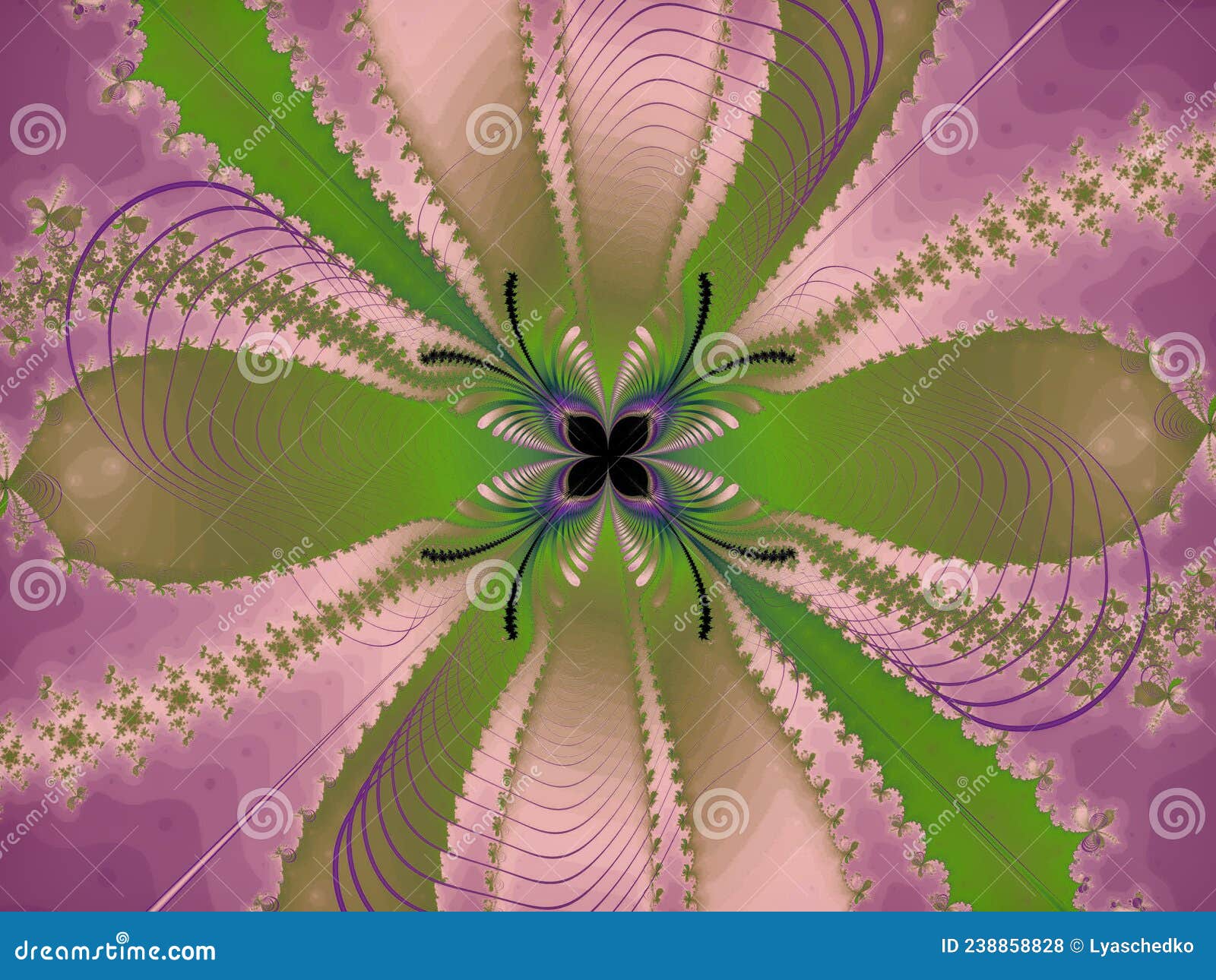 Fractal Picture: Beautiful Patterns in the Form of a Flower Stock ...