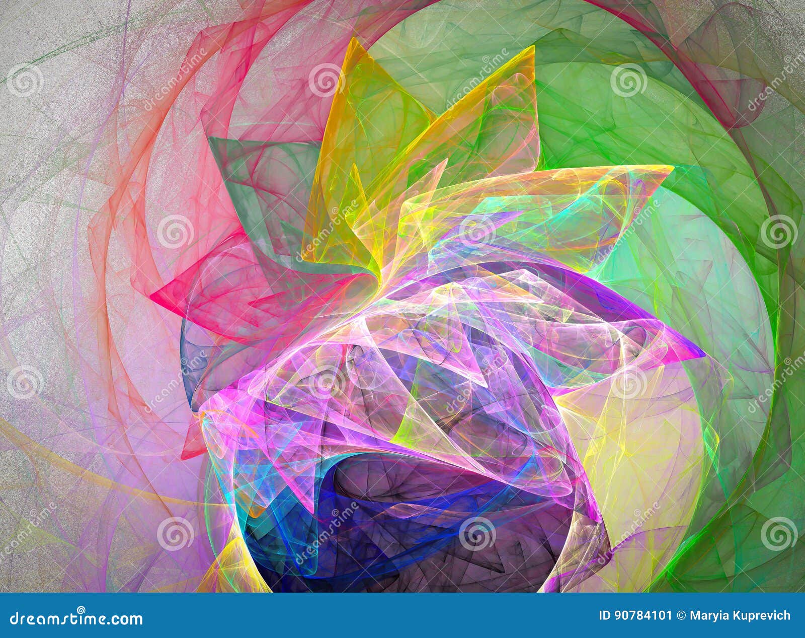 Fractal Rainbow Curve Stock Image | CartoonDealer.com #3351355