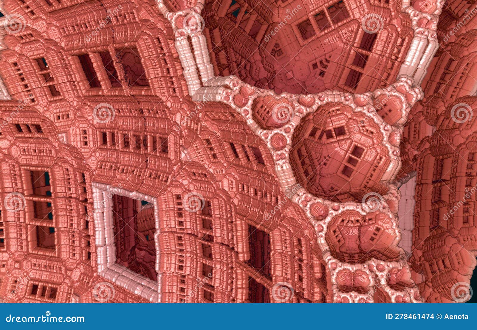 3D Fractal - Extraterrestrial Strange Bubble Paysage 3D Rendering ...