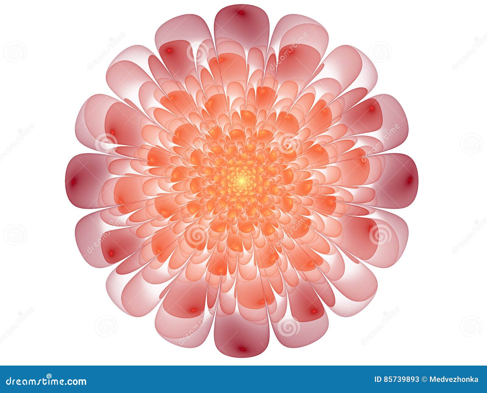 Fractal Rose.Digital Collage. Stock Illustration - Illustration of ...