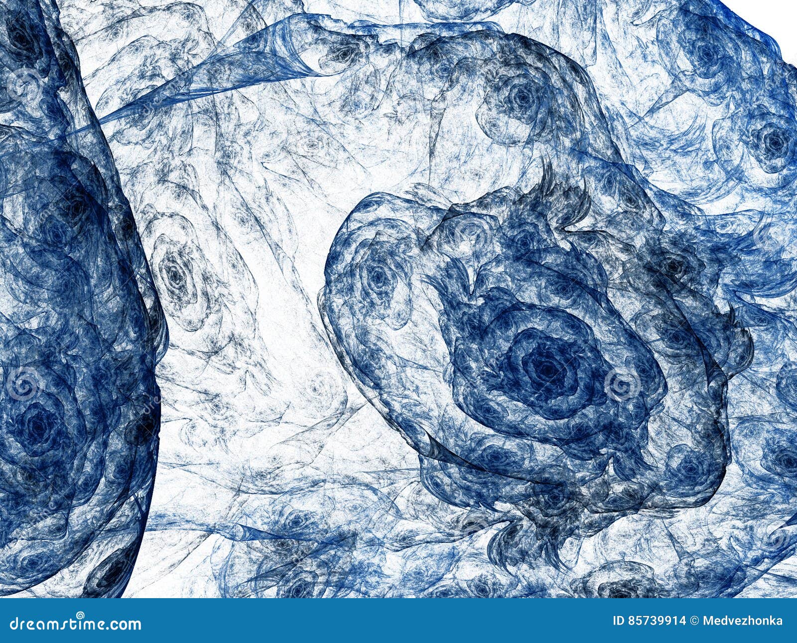 Fractal Rose.Digital Collage. Stock Illustration - Illustration of ...