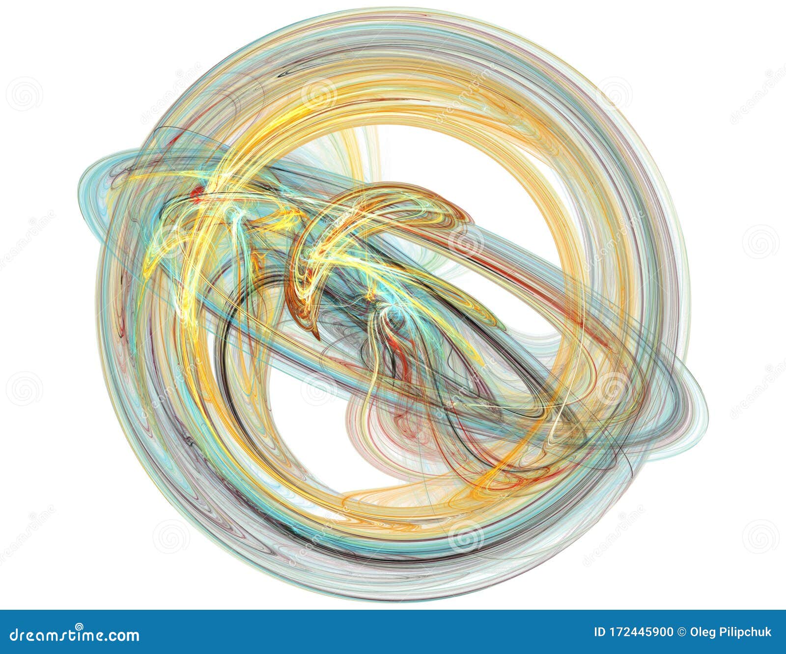 Fractal round on white stock illustration. Illustration of spiral ...