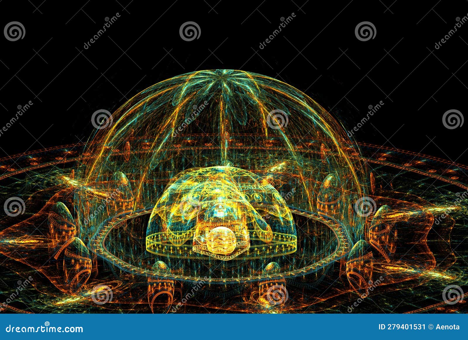 Fractal Sacral Ball - Sacred Geometry - Fractal Art - 3D Image Stock ...