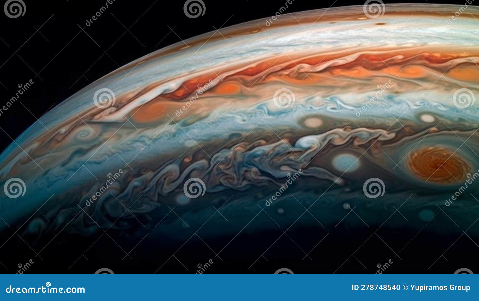 Fractal Seashell Orbits Planet in Outer Space Galaxy Decoration ...