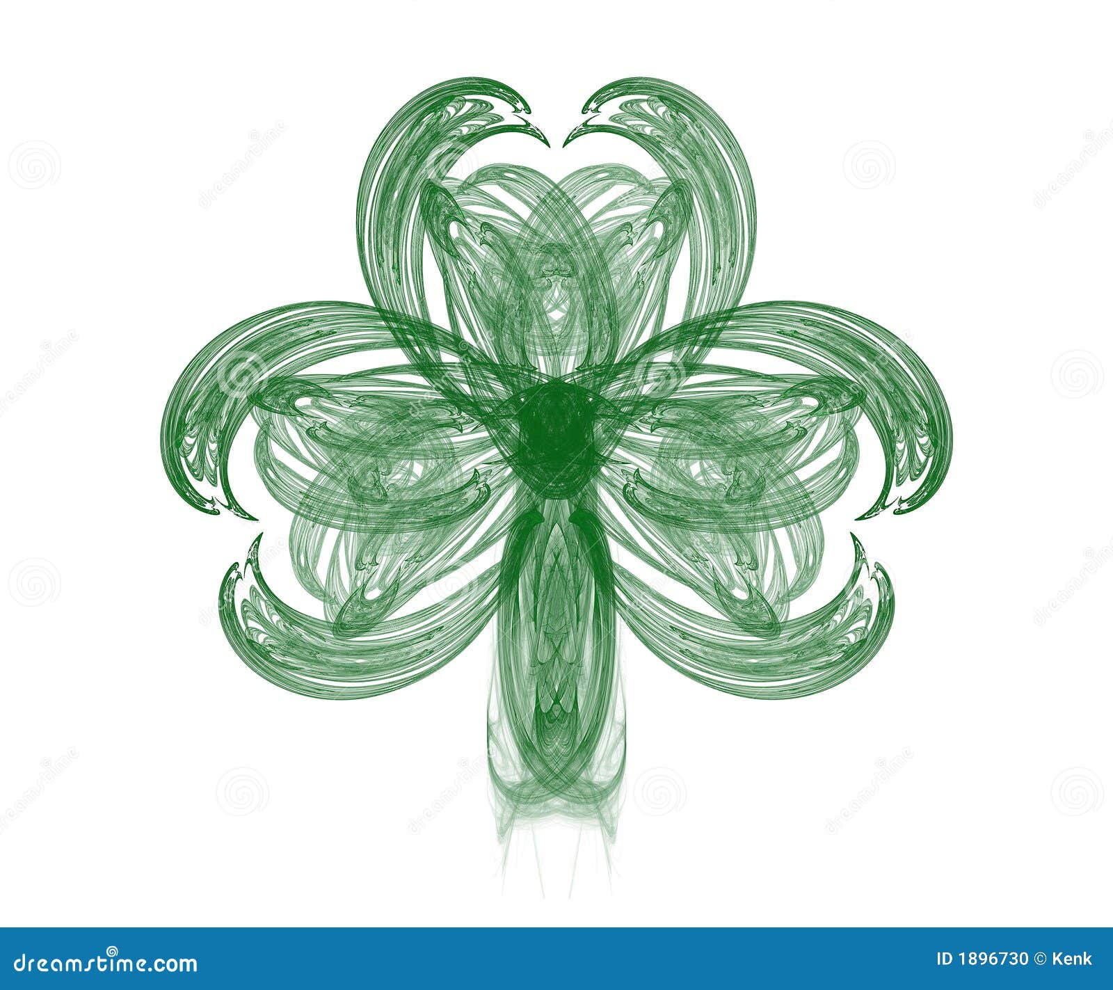 Fractal Shamrock II stock illustration. Illustration of abstract - 1896730
