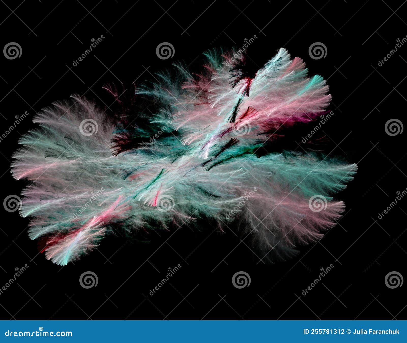Fractal Shape Imitating an Explosion, Wool, Twigs Stock Illustration ...