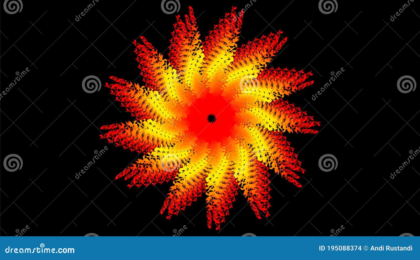 The Smoldering Fire Star Spirograph Symbol Stock Vector - Illustration ...